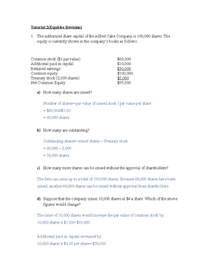 Tutorial 6 answer pratice - Tutorial 6 : Equity Analysis-Fundamental ...