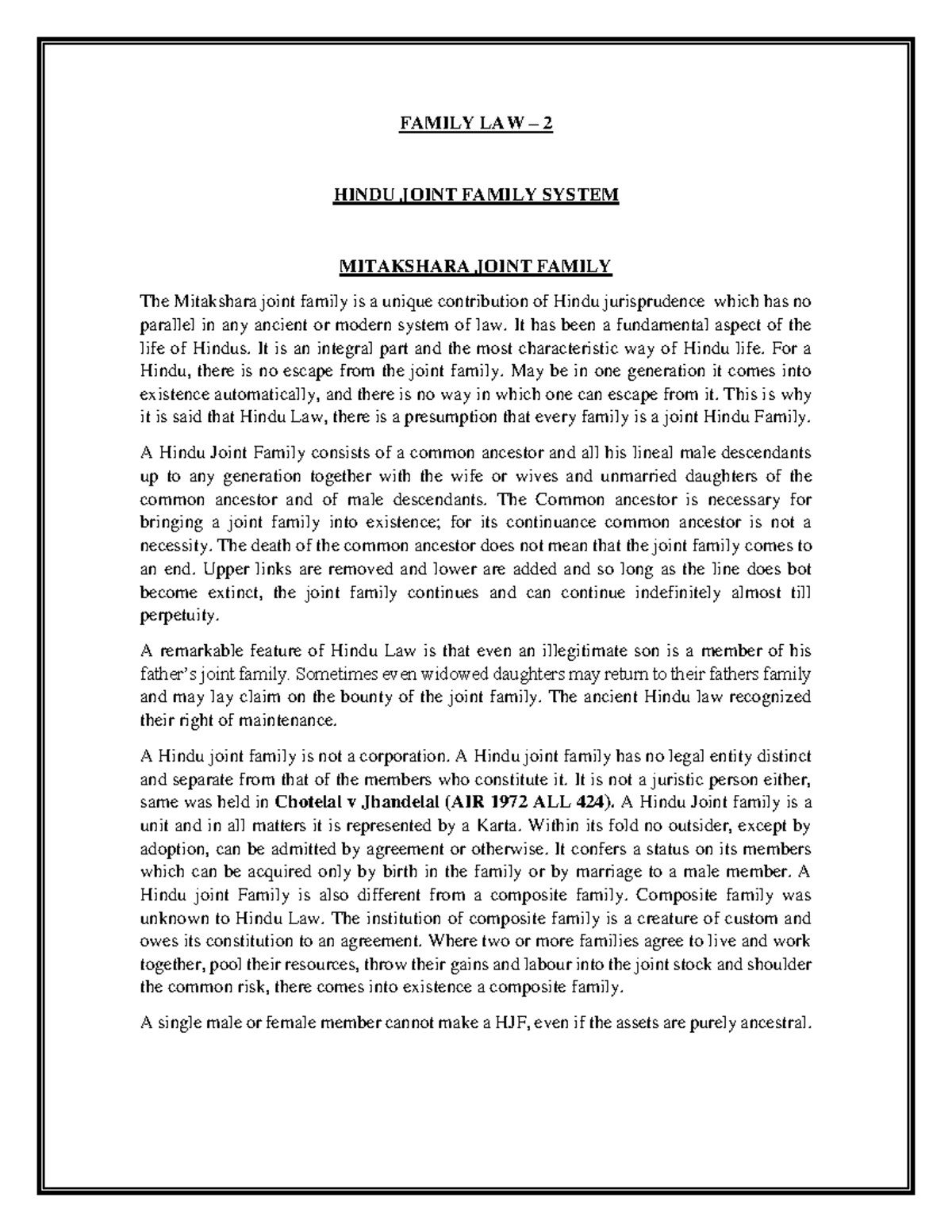 310225481 Family LAW 2 Notes pdf - Warning: TT: undefined function: 22 ...