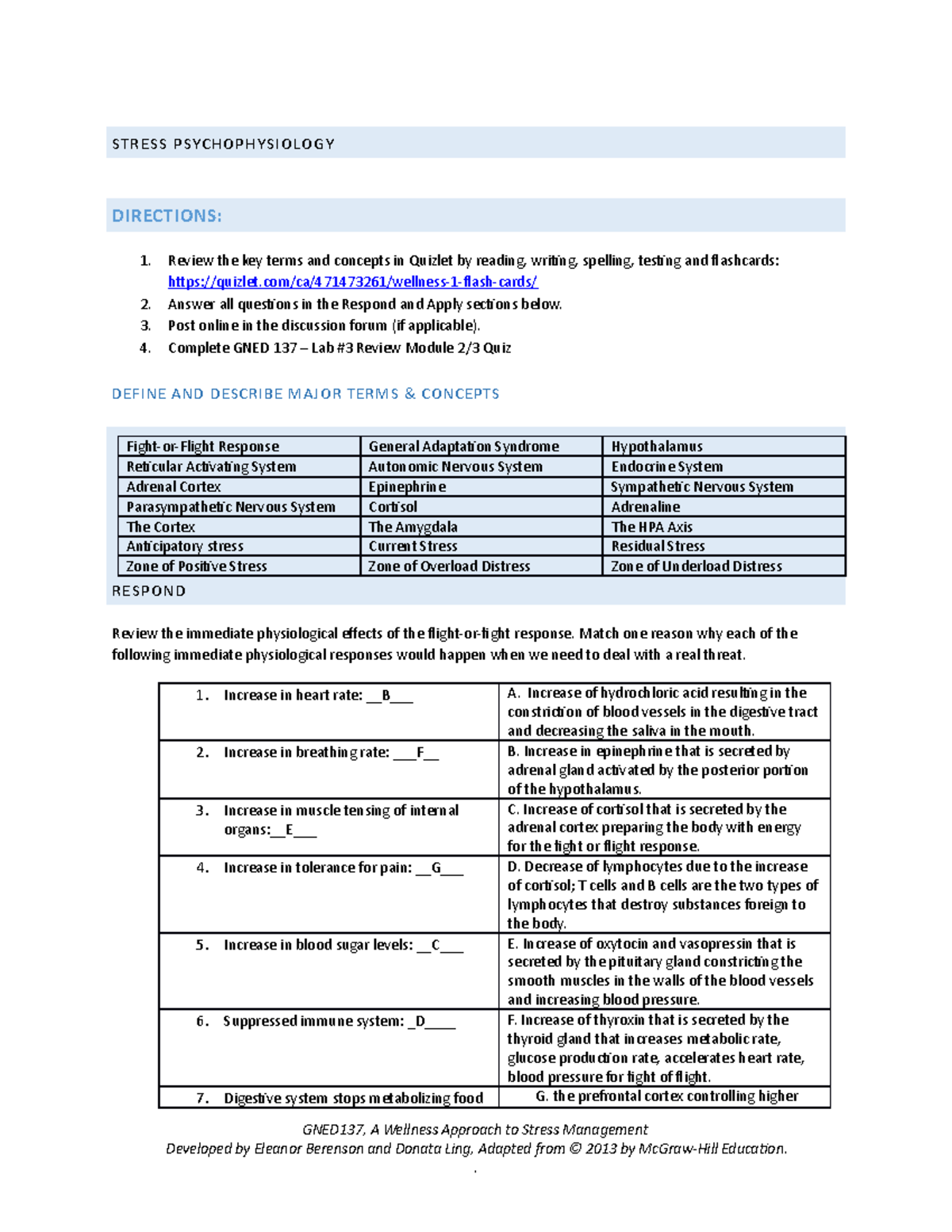 Lab 3 Gned stress (1) simran - STRESS PSYCHOPHYSIOLOGY DIRECTIONS ...