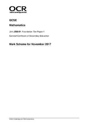 OCR GCSE Mathematics Higher Paper 6 MS - Oxford Cambridge and RSA ...