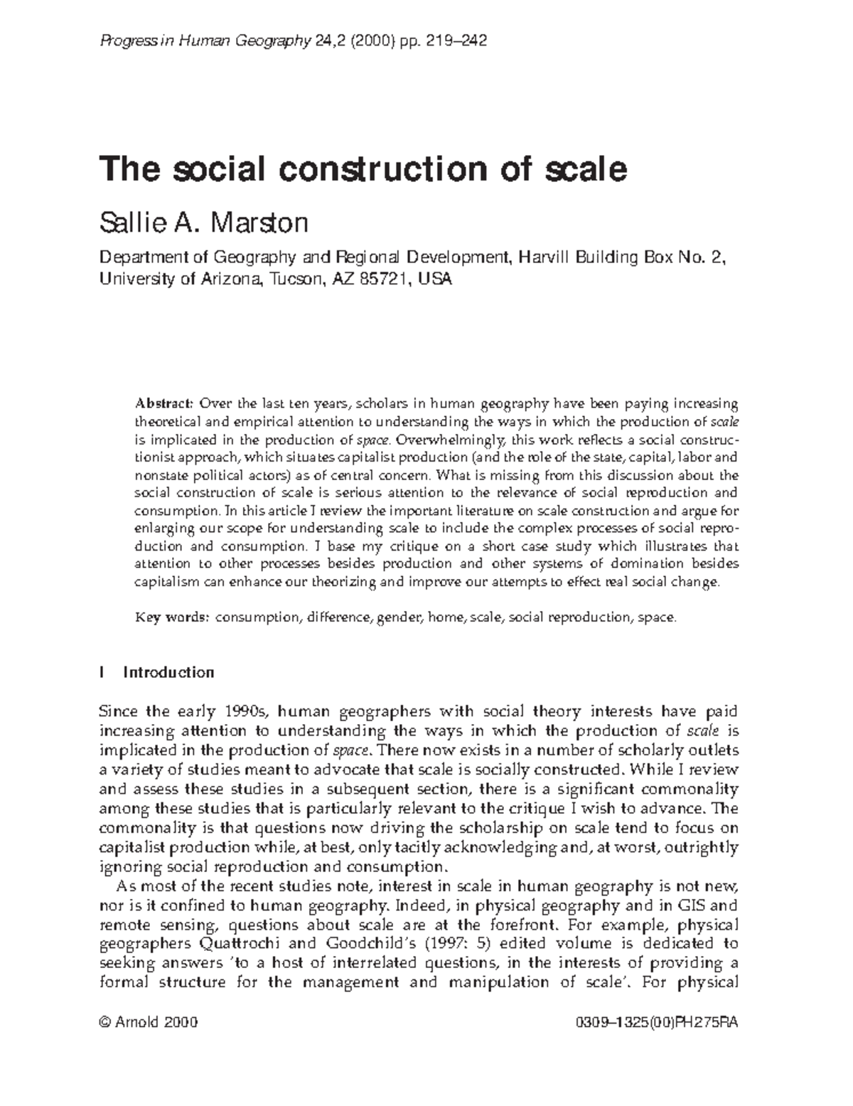 The Social Construction of Scale assignment - The social construction ...