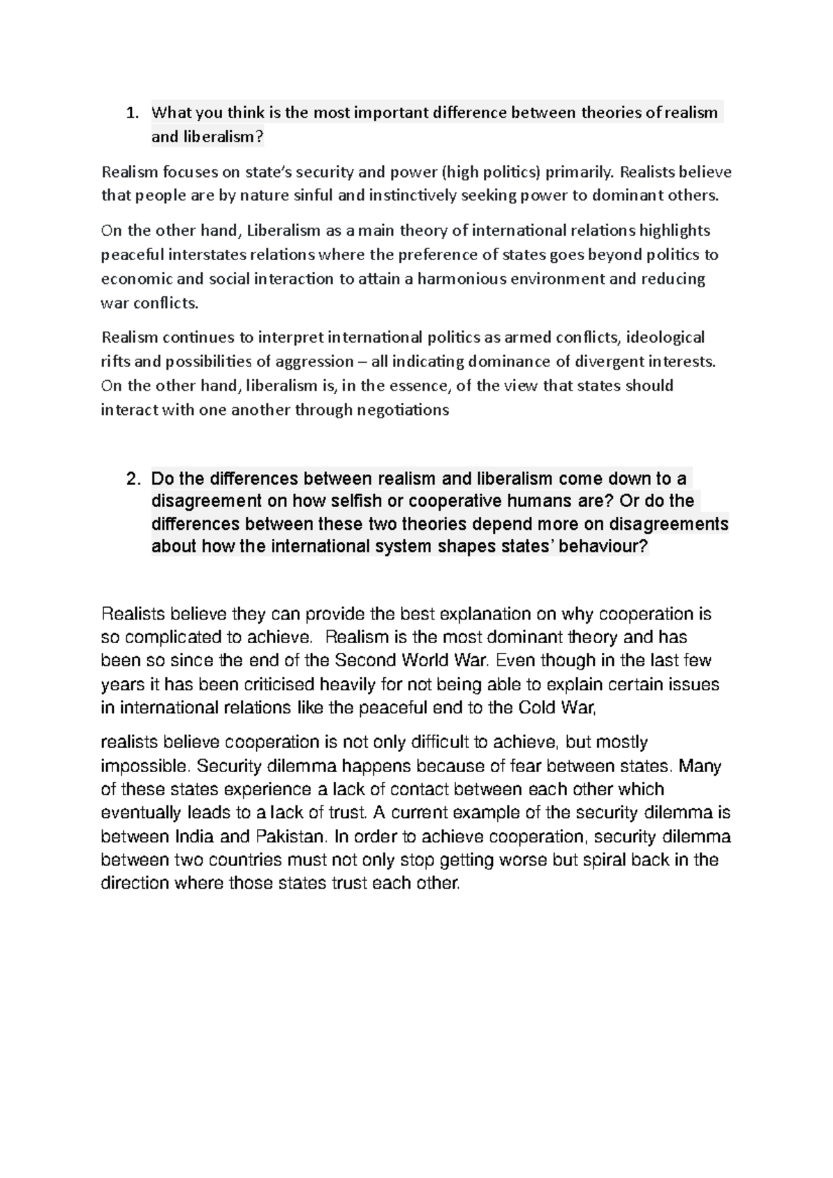 International Relations Lecture Notes 8295 Uc Studocu