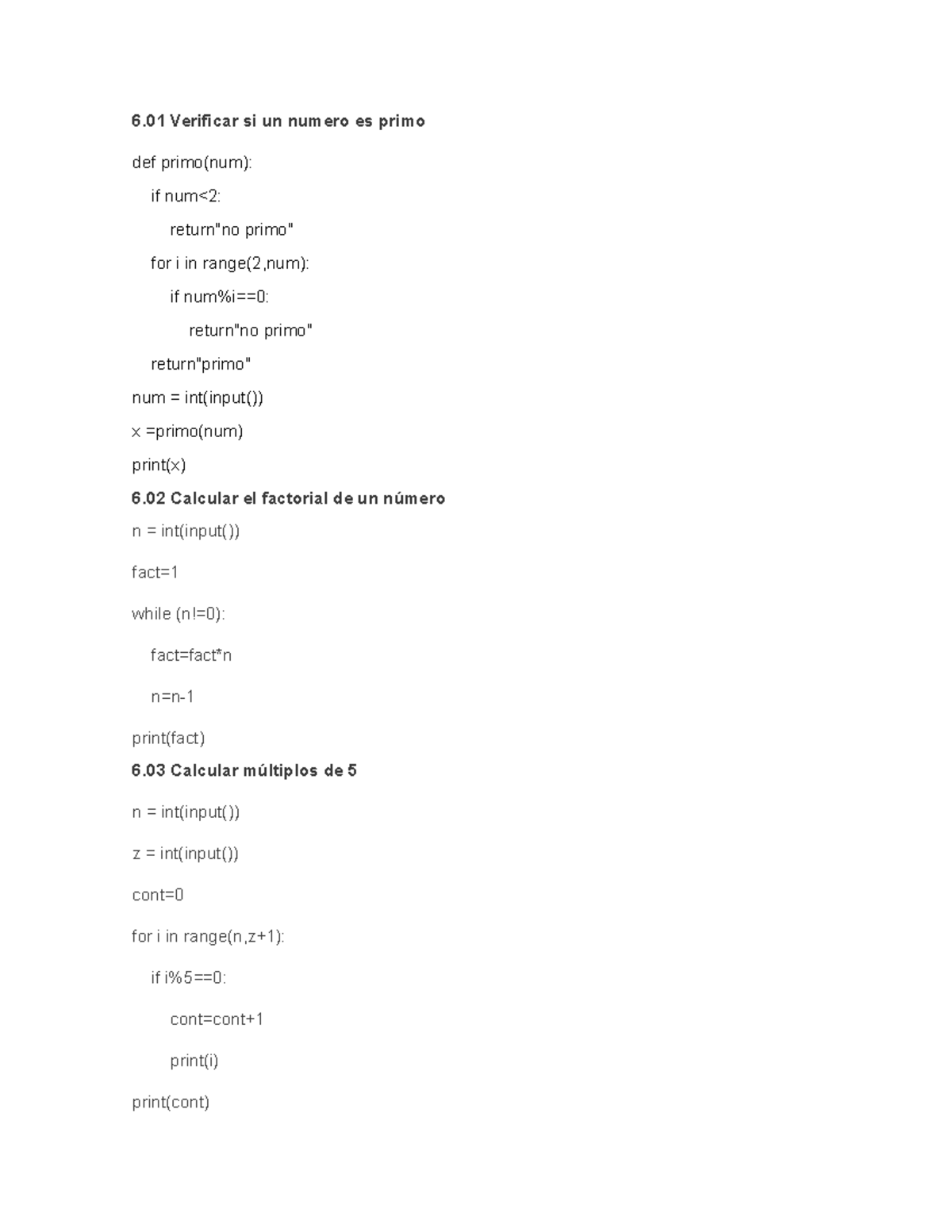 Fundamentos de programacion 2 - 6 Verificar si un numero es primo def ...