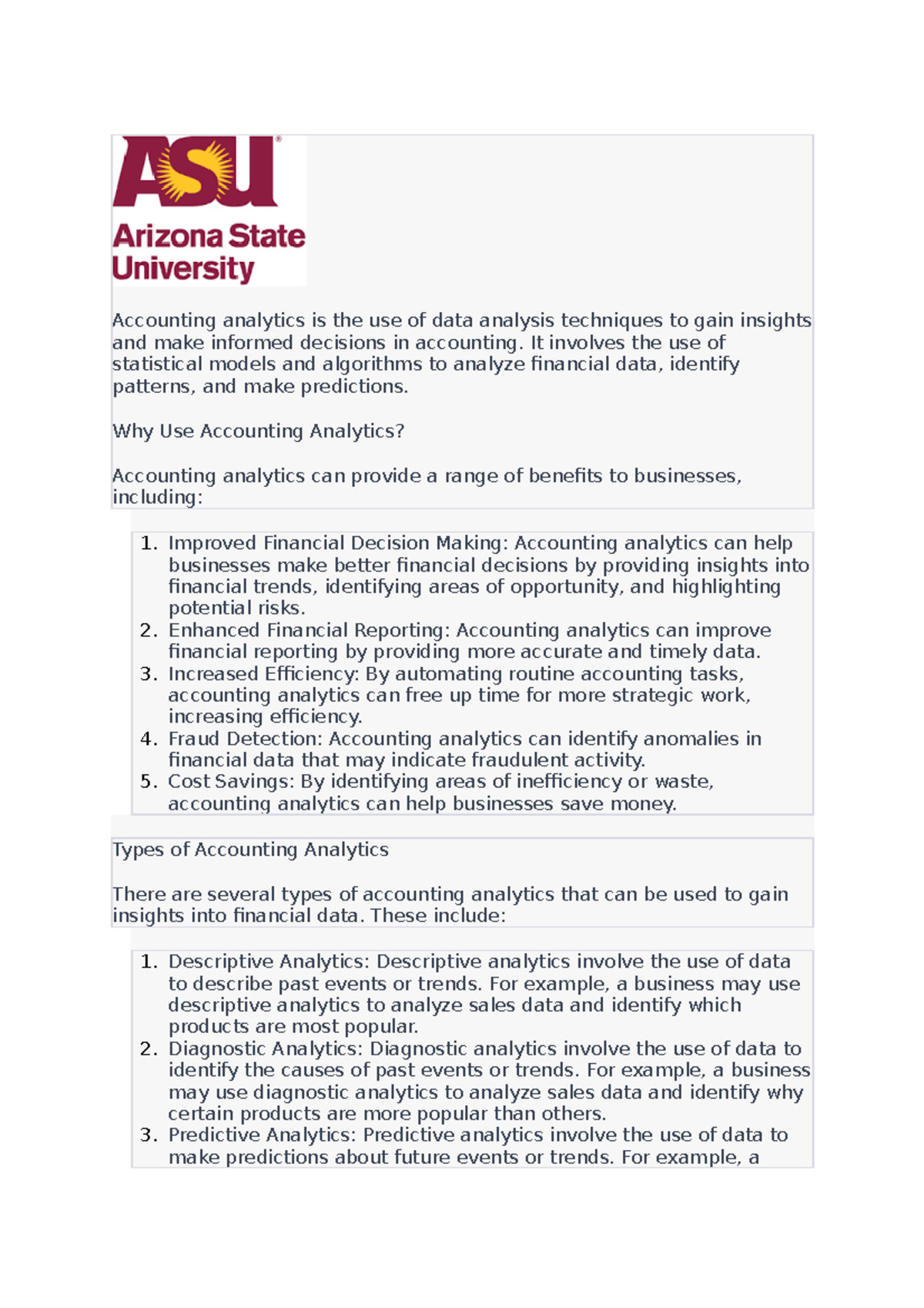 Accounting analytics - It involves the use of statistical models and ...