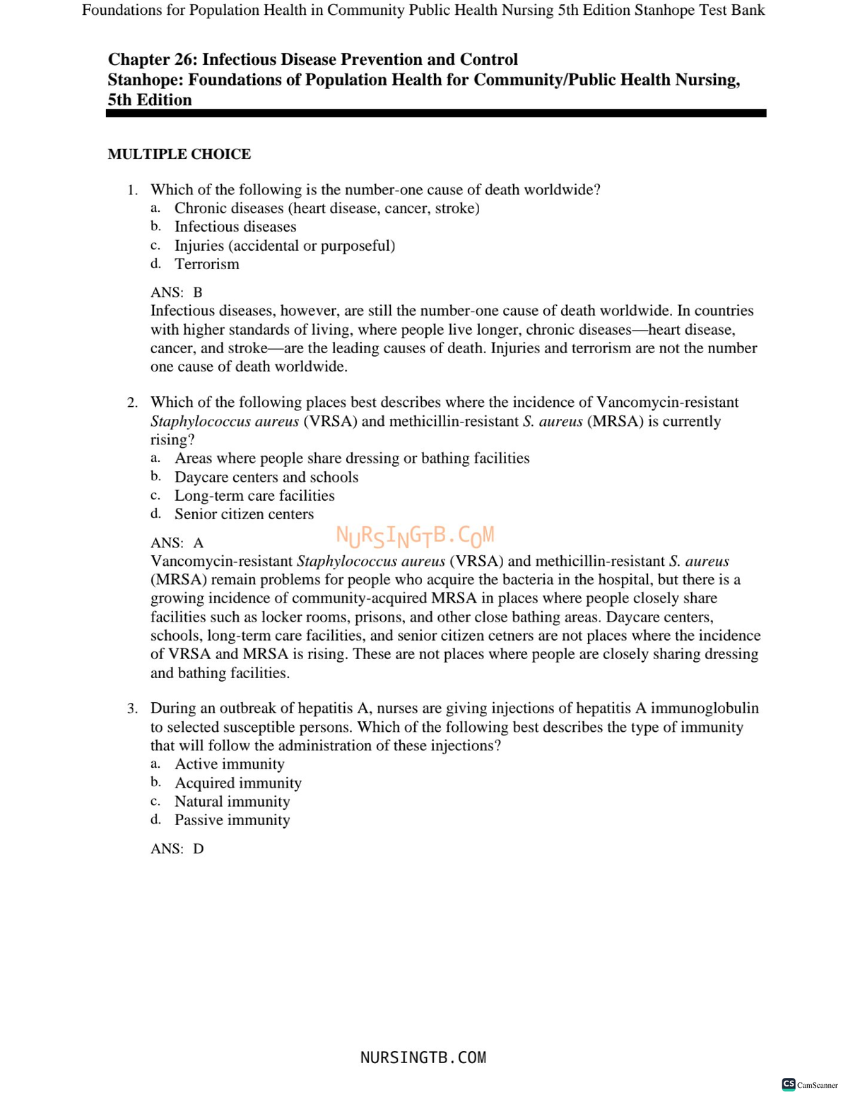 Public Health Week 5 Quiz Study Resources 4 - N340 - WCU - Studocu