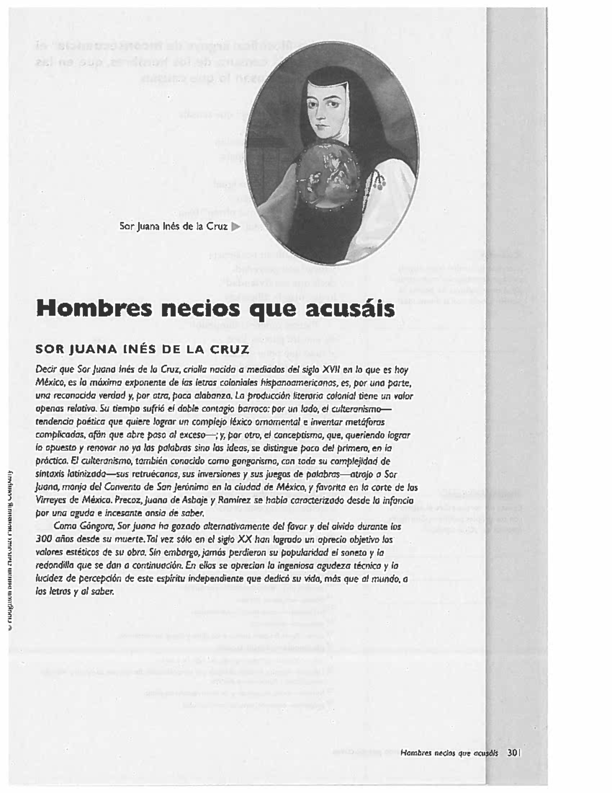 11 Hombres necios que acusais - Poesía mexicana - Studocu