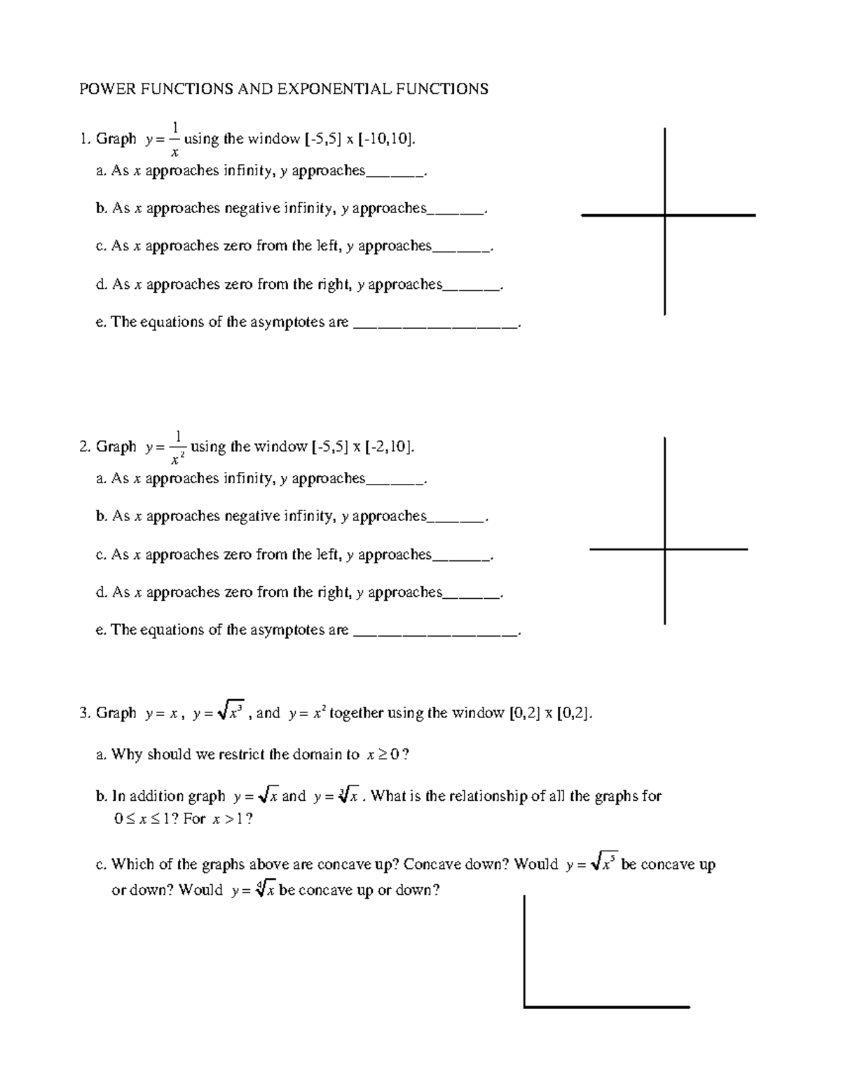Ch1 Power - Chapter 1 - POWER FUNCTIONS AND EXPONENTIAL FUNCTIONS 1 ...