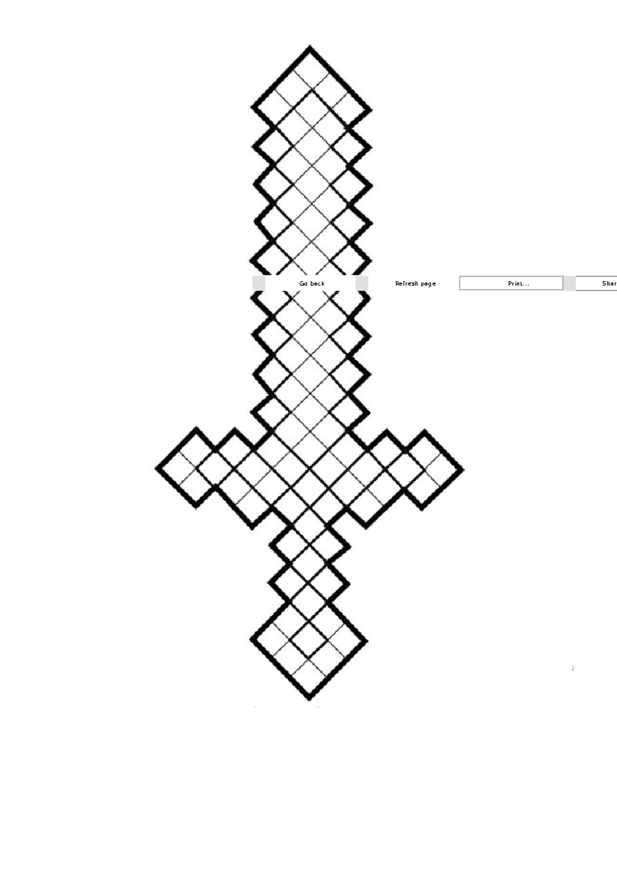 Dibujos para colorear Espada Minecraft - Artes Visuales - Go back ...