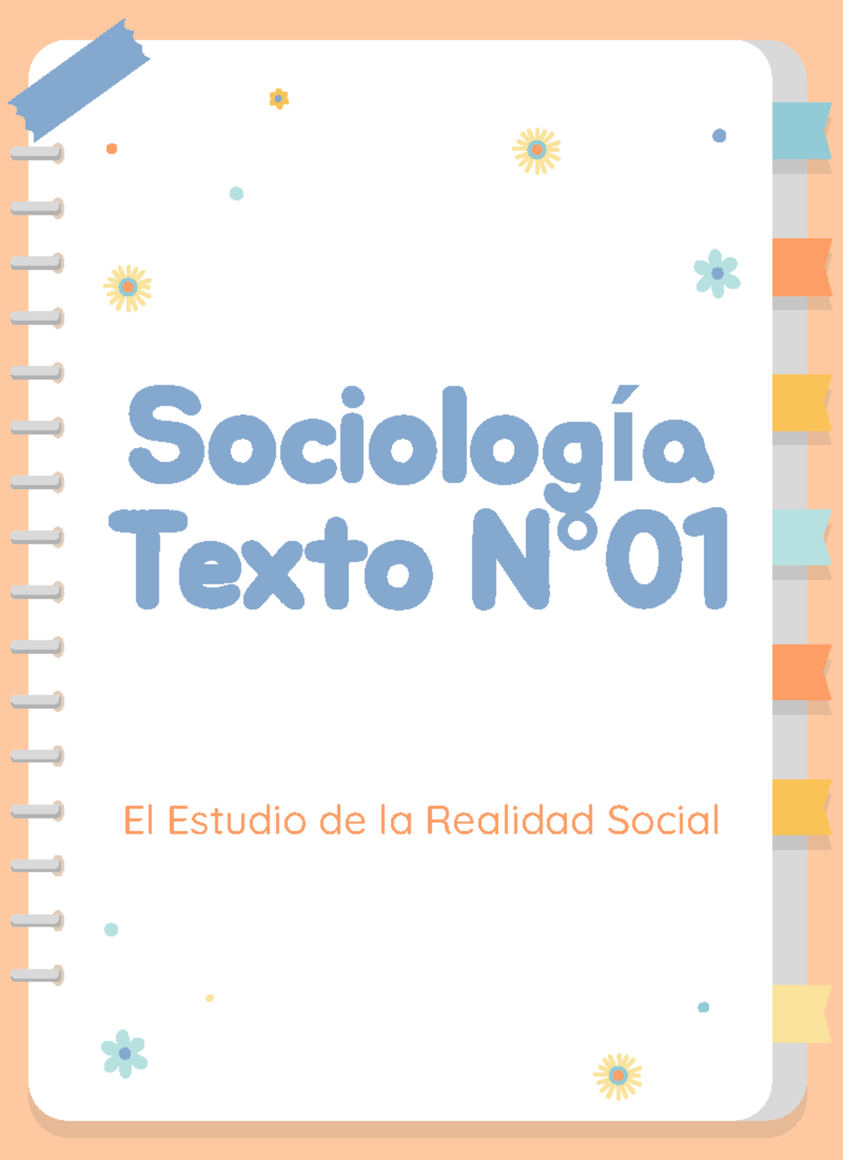 Texto Unidad 1 - BREVE - Sociolog í a Texto N ° 01 El Estudio de la Realidad Social 1 ...