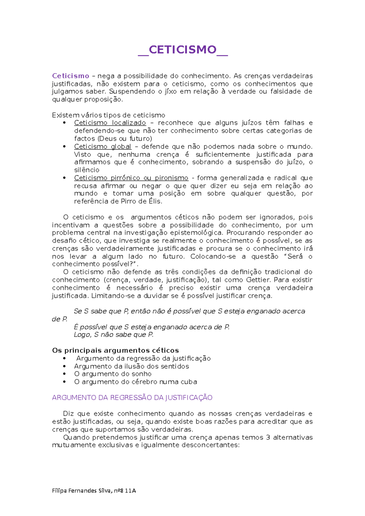 Ceticismo filosofia - powerpoint - CETICISMO Ceticismo – nega a ...