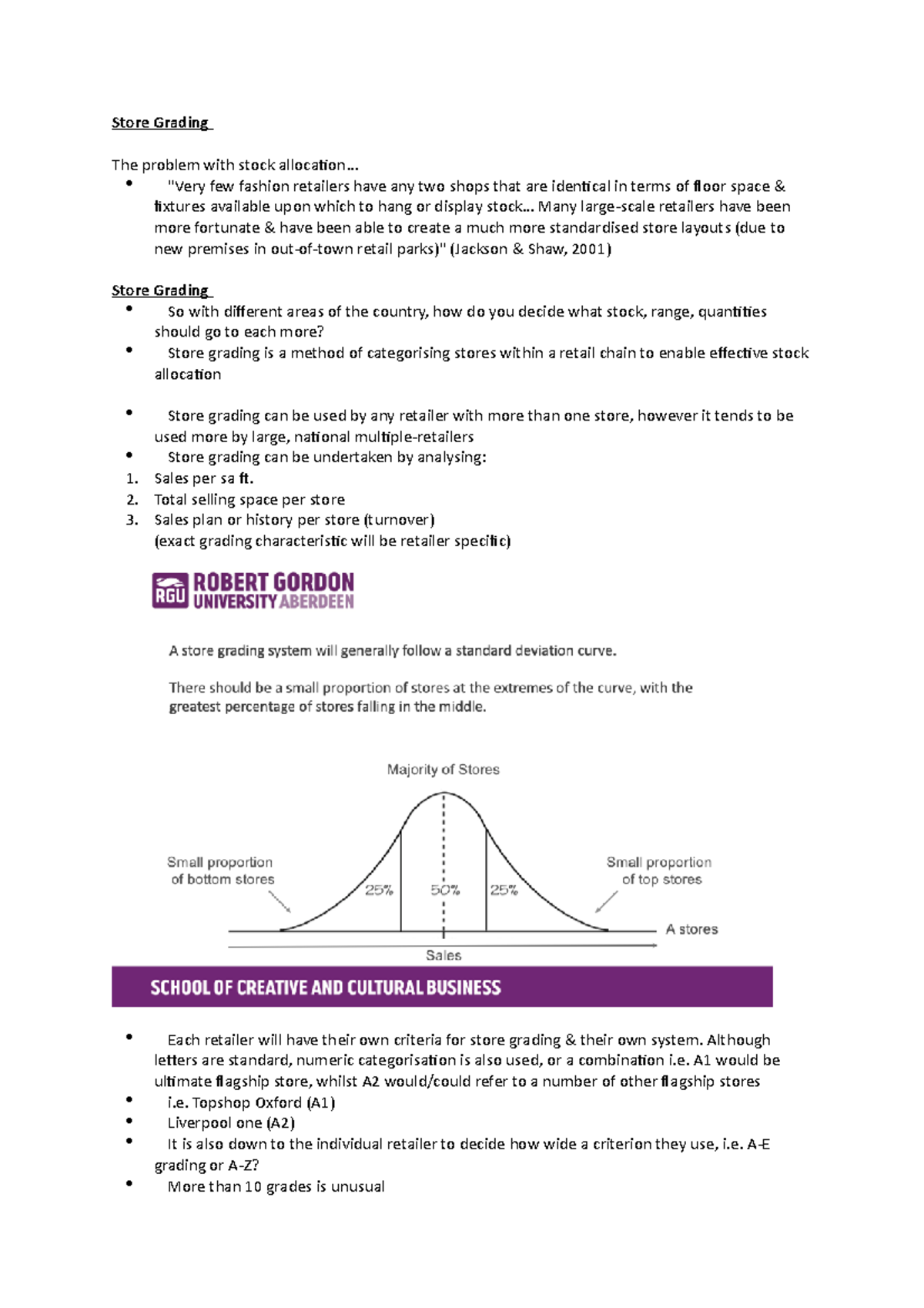 Store Grading - Store Grading The problem with stock allocation ...