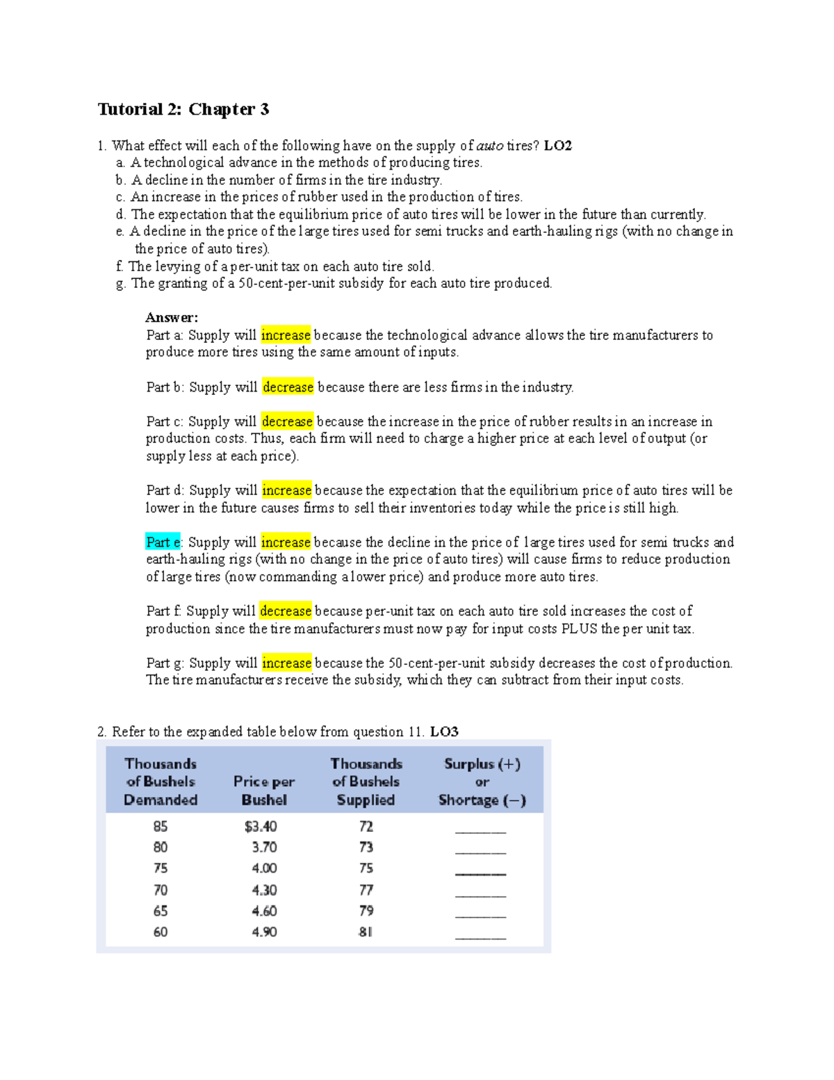 Tutorial 2 Solution Some Exercise Help To Practice Tutorial 2 Chapter 3 What Effect Will