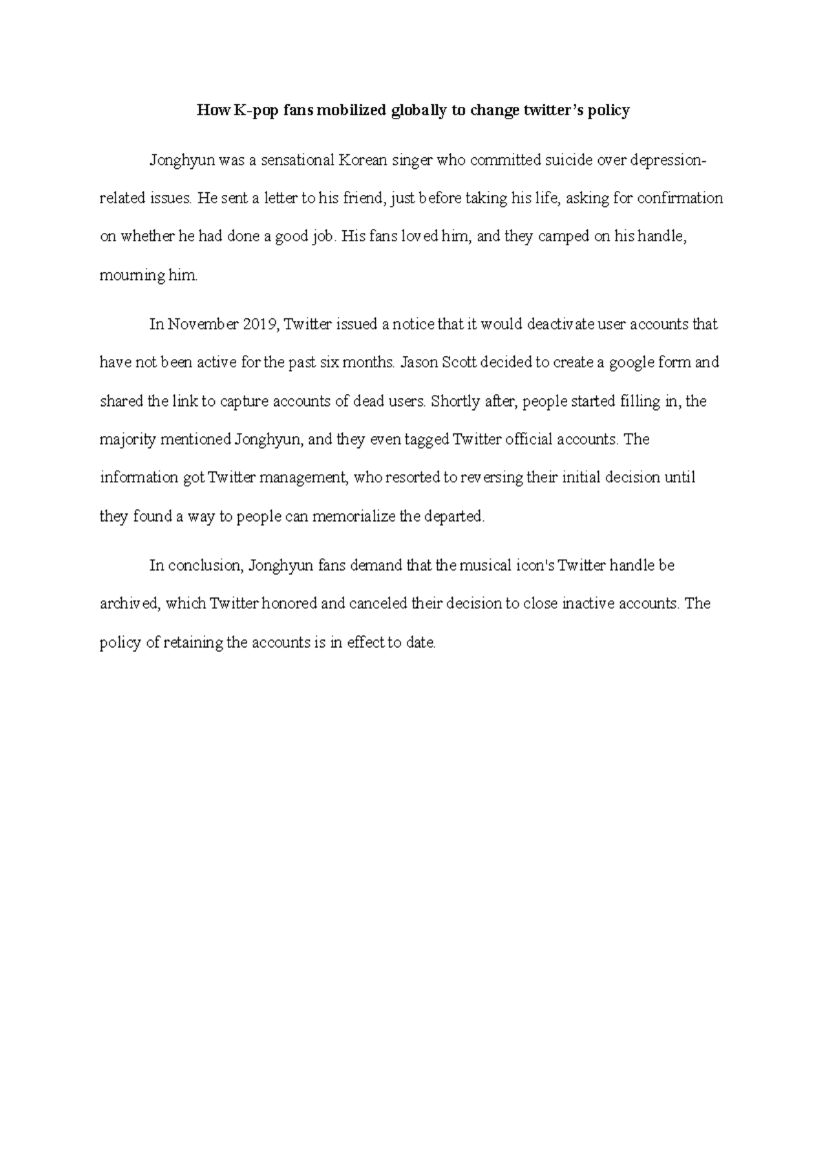 Twitter policy - notes - How K-pop fans mobilized globally to change ...