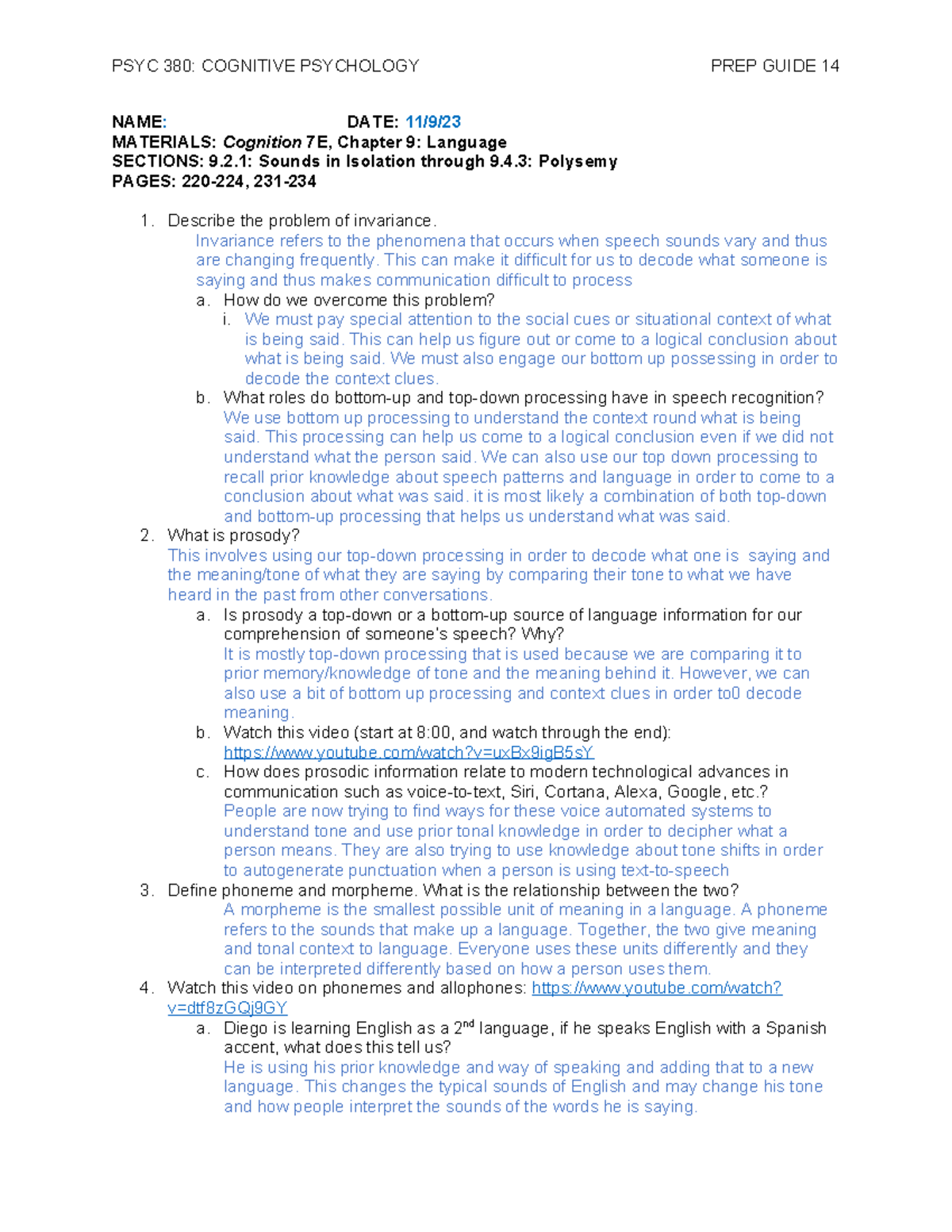 PG 14 SP22 - cog psy sri pg - PSYC 380: COGNITIVE PSYCHOLOGY PREP GUIDE ...