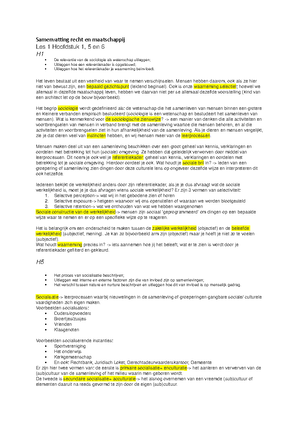 Samenvatting Sociologie - Cursus: Sociologie H1: Wat is sociologie? 1 ...