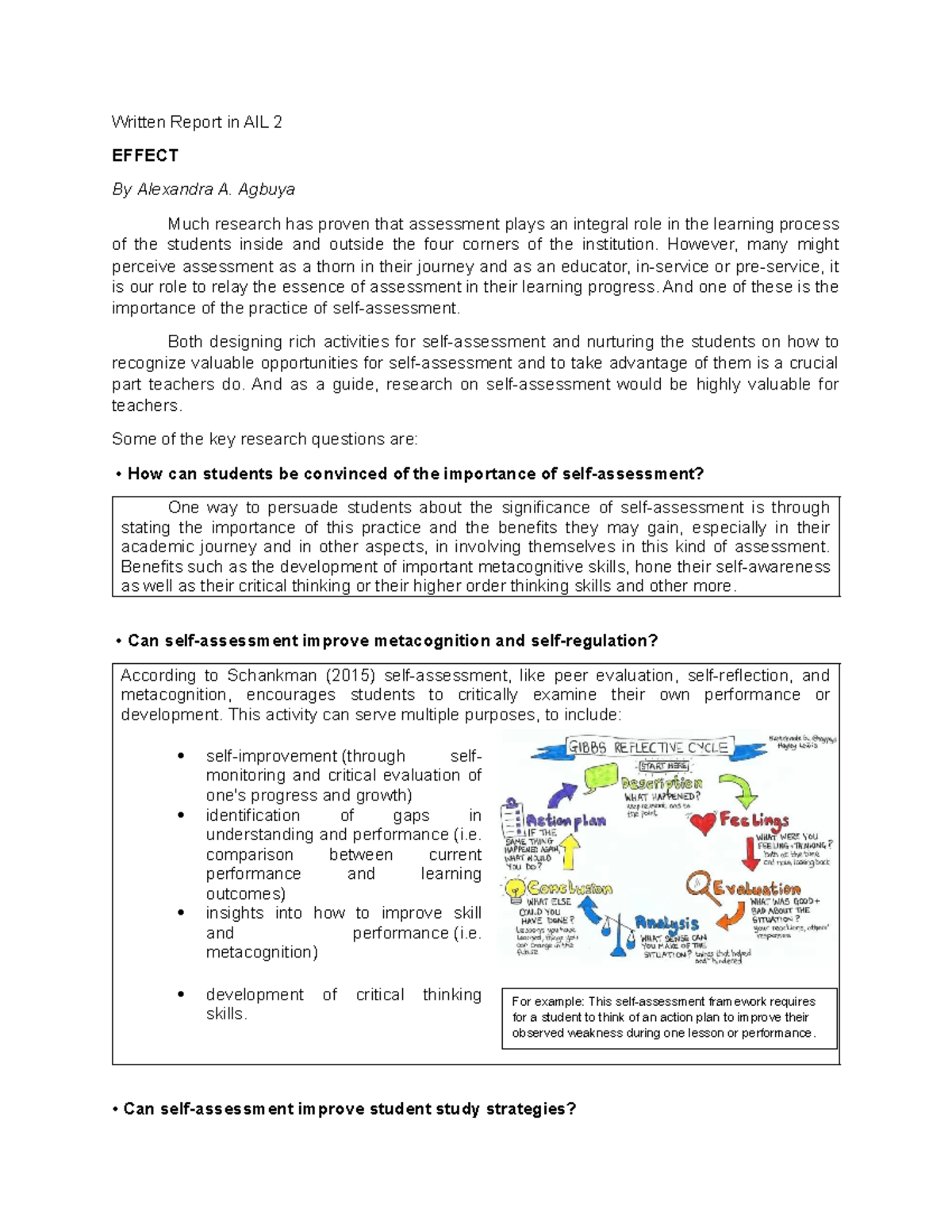 written report in AIL 2 - Written Report in AIL 2 EFFECT By Alexandra A. Agbuya Much research ...