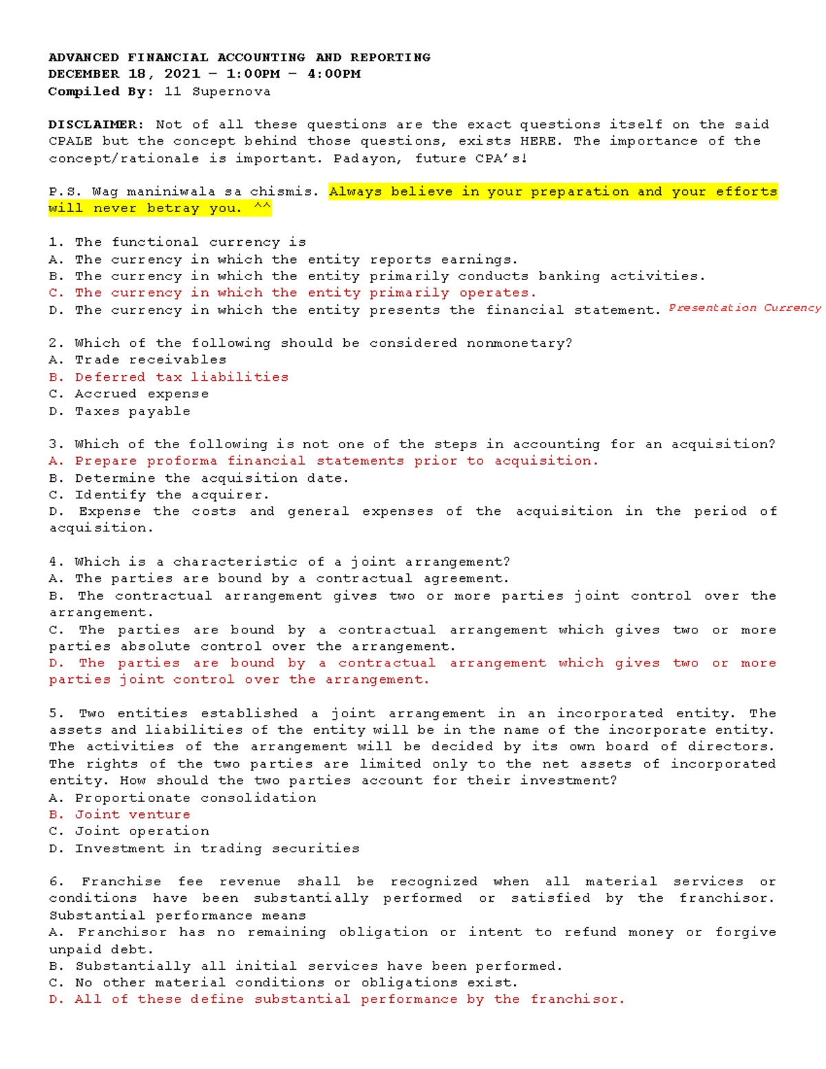 Advance Financial Accounting and Reporting - ADVANCED FINANCIAL ...