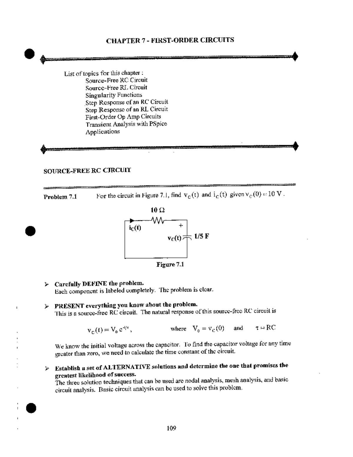 Chapter 7 First Order Circuits - circuit theory - Studocu