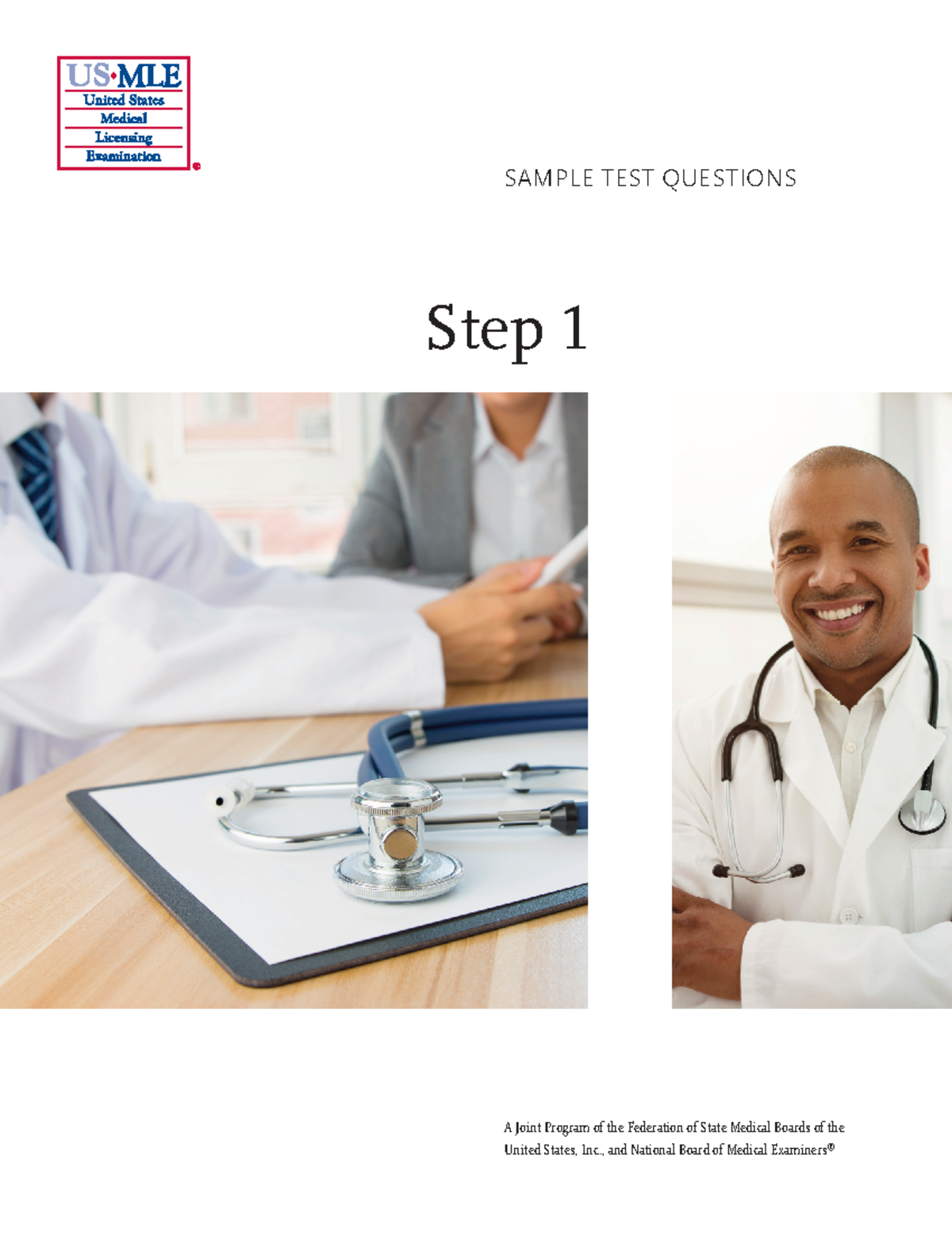 Step 1 Sample Items - Good - Step 1 SAMPLE TEST QUESTIONS A Joint ...