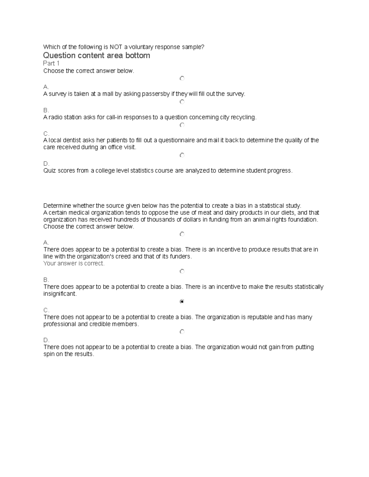HW5 - 5.4 Teach by Prof.Weidong-Chen - Which of the following is NOT a voluntary response sample ...