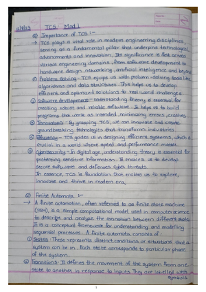 Tcs Part 2 It Is About Tcs Module 1 Theoretical Computer Science