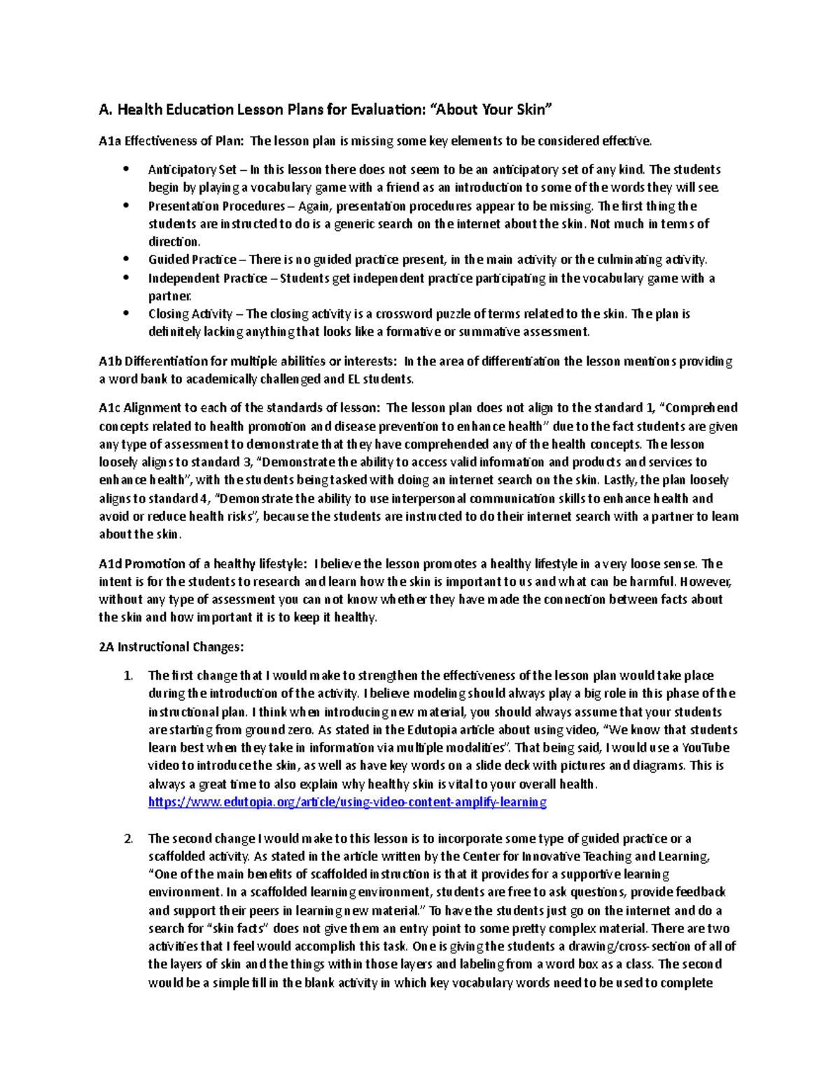 Activity Plan Template 2 - A. Health Education Lesson Plans for ...