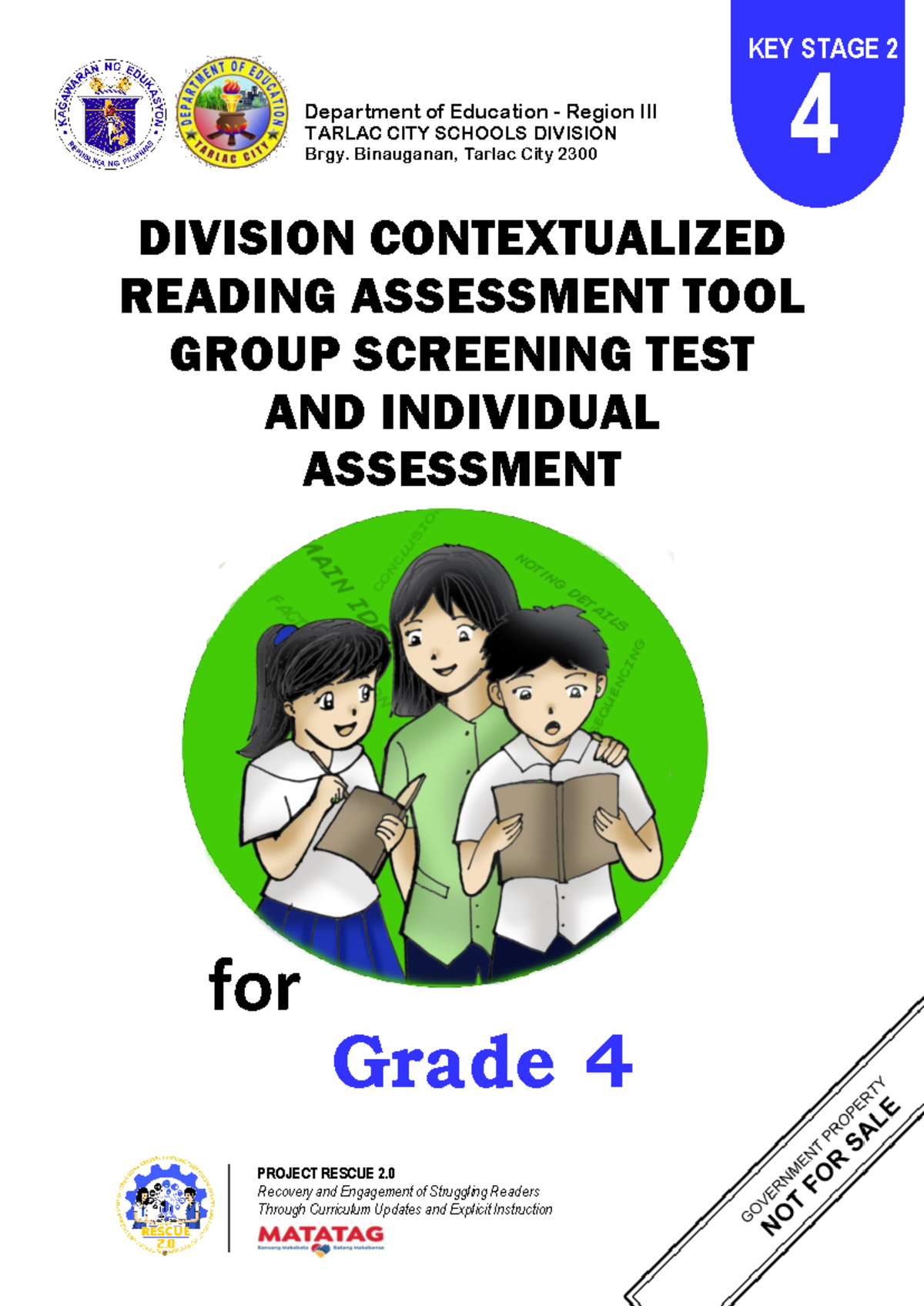 Grade-4-My-Literacy-Profiling-Pre-Test Assessment-KS2 - PROJECT RESCUE ...