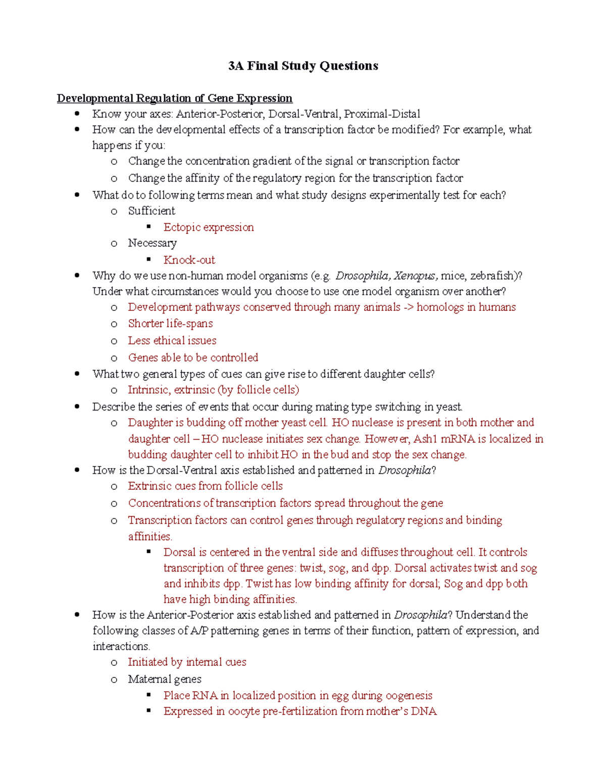 3A Final Study Questions - 3A Final Study Questions Developmental ...