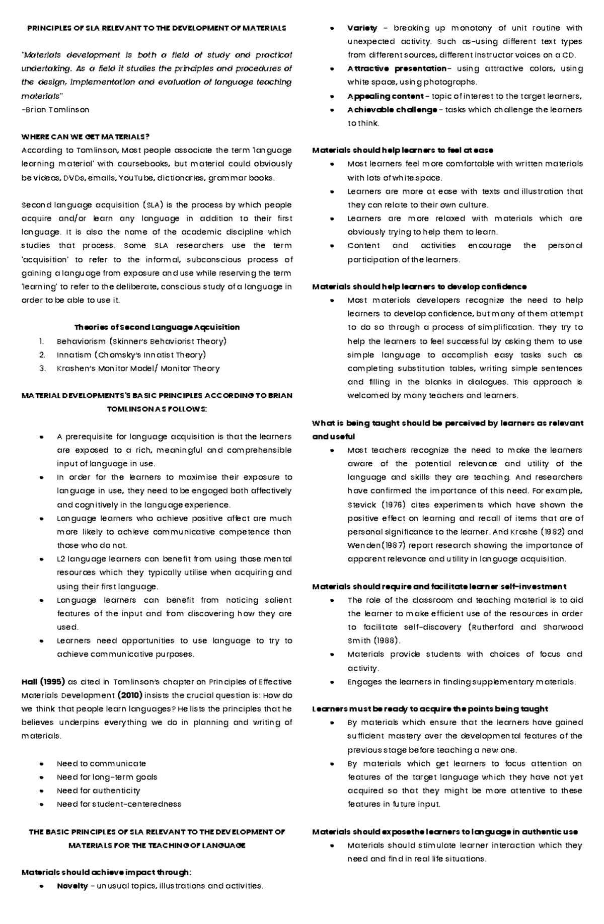Materials Development - PRINCIPLES OF SLA RELEVANT TO THE DEVELOPMENT OF MATERIALS "Materials ...