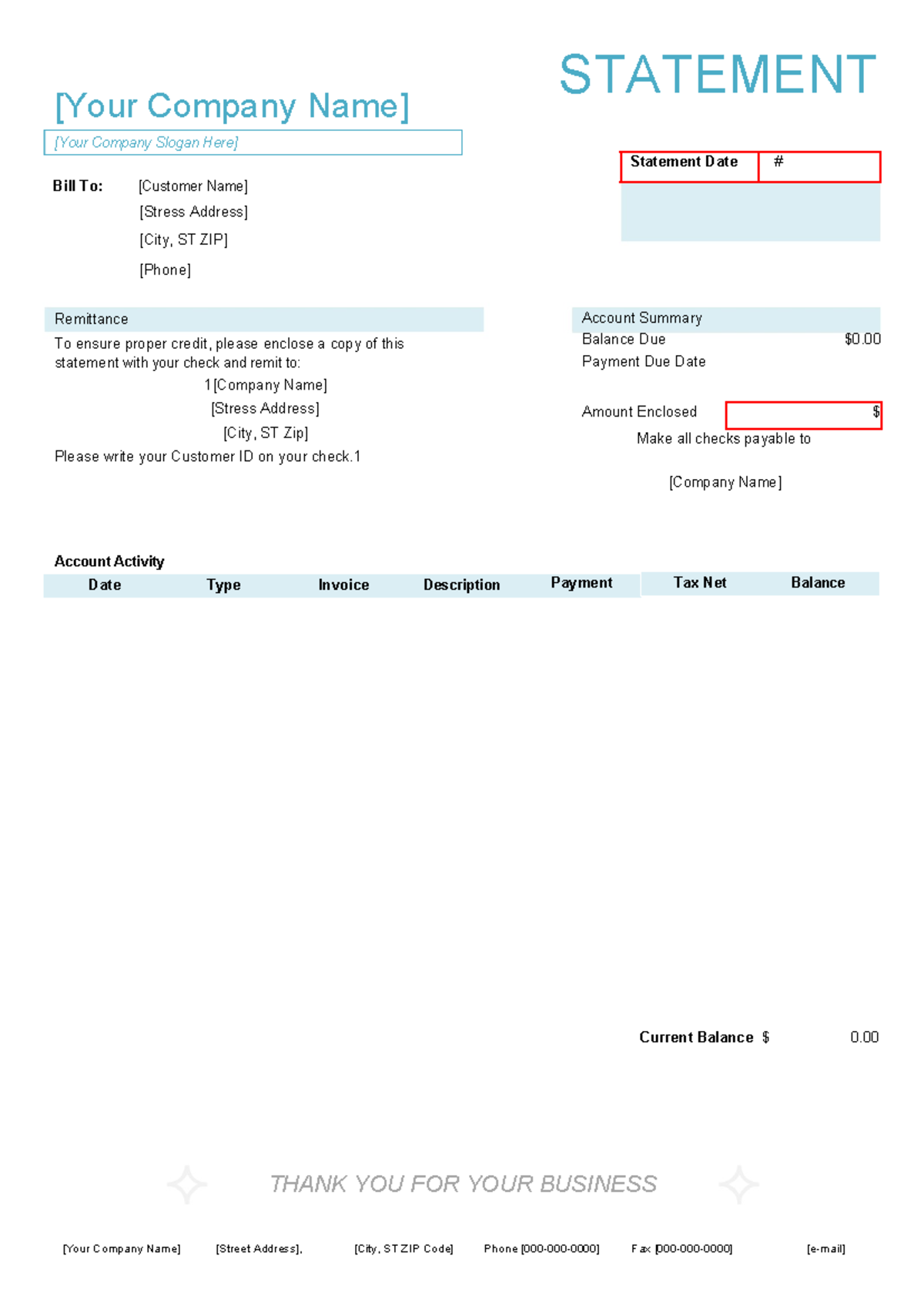Statement-template-08 - [Your Company Name] [Your Company Slogan Here ...