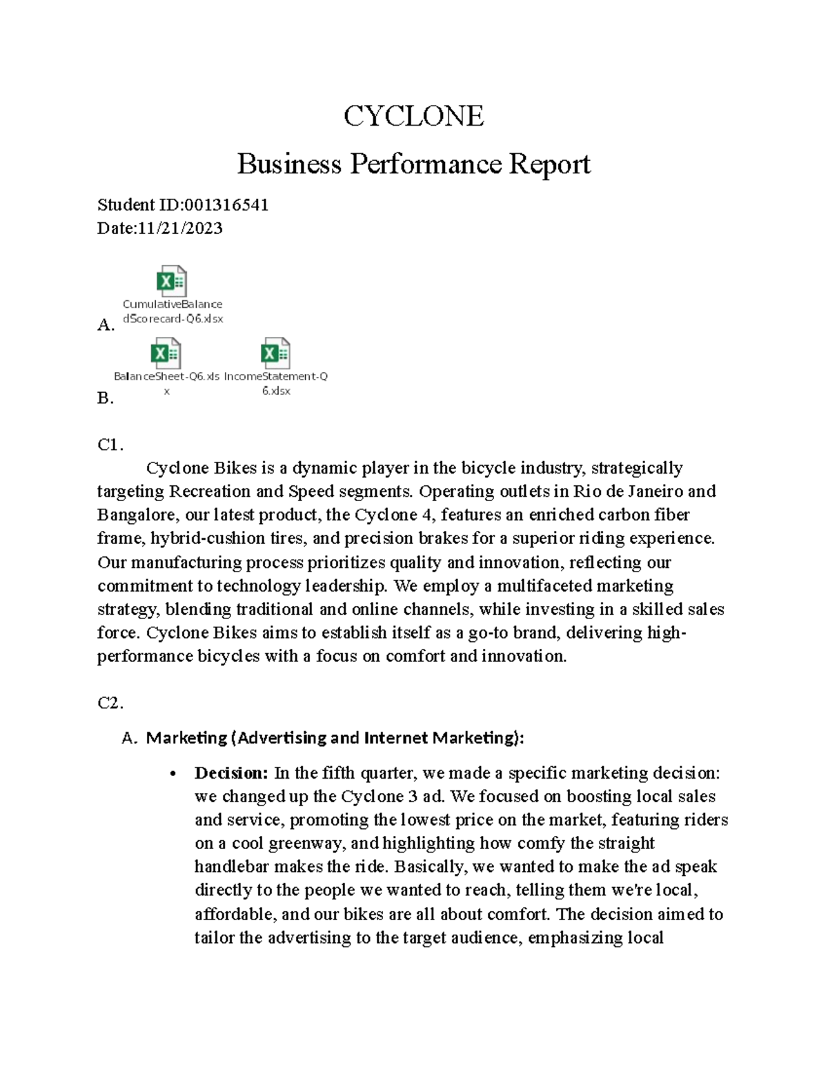 Cyclone Report - anonymous - CYCLONE Business Performance Report ...