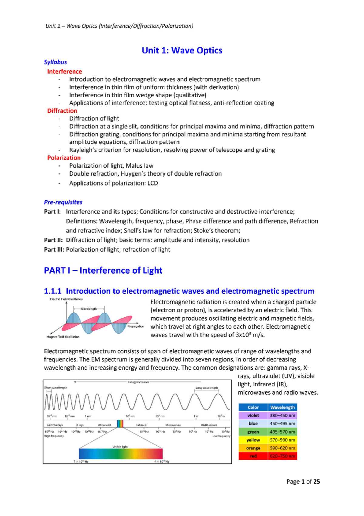 Phy Unit 1 Notes Computer Engineering Studocu