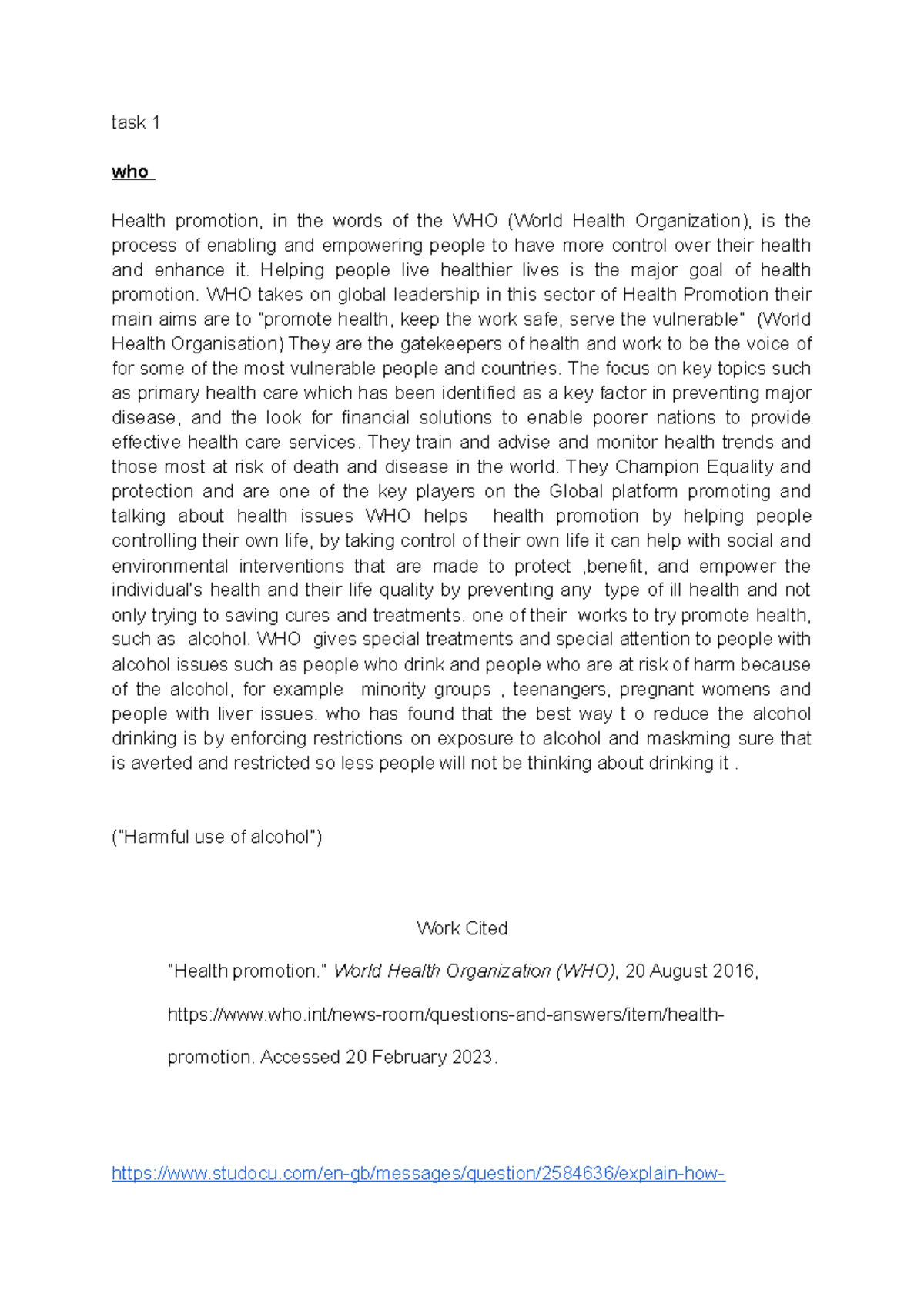 P4 unit 8Untitled document - task 1 who Health promotion, in the words ...