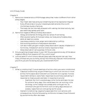 PSY 2000 Unit One Study Guide - Unit One Study Guide Prologue How could ...
