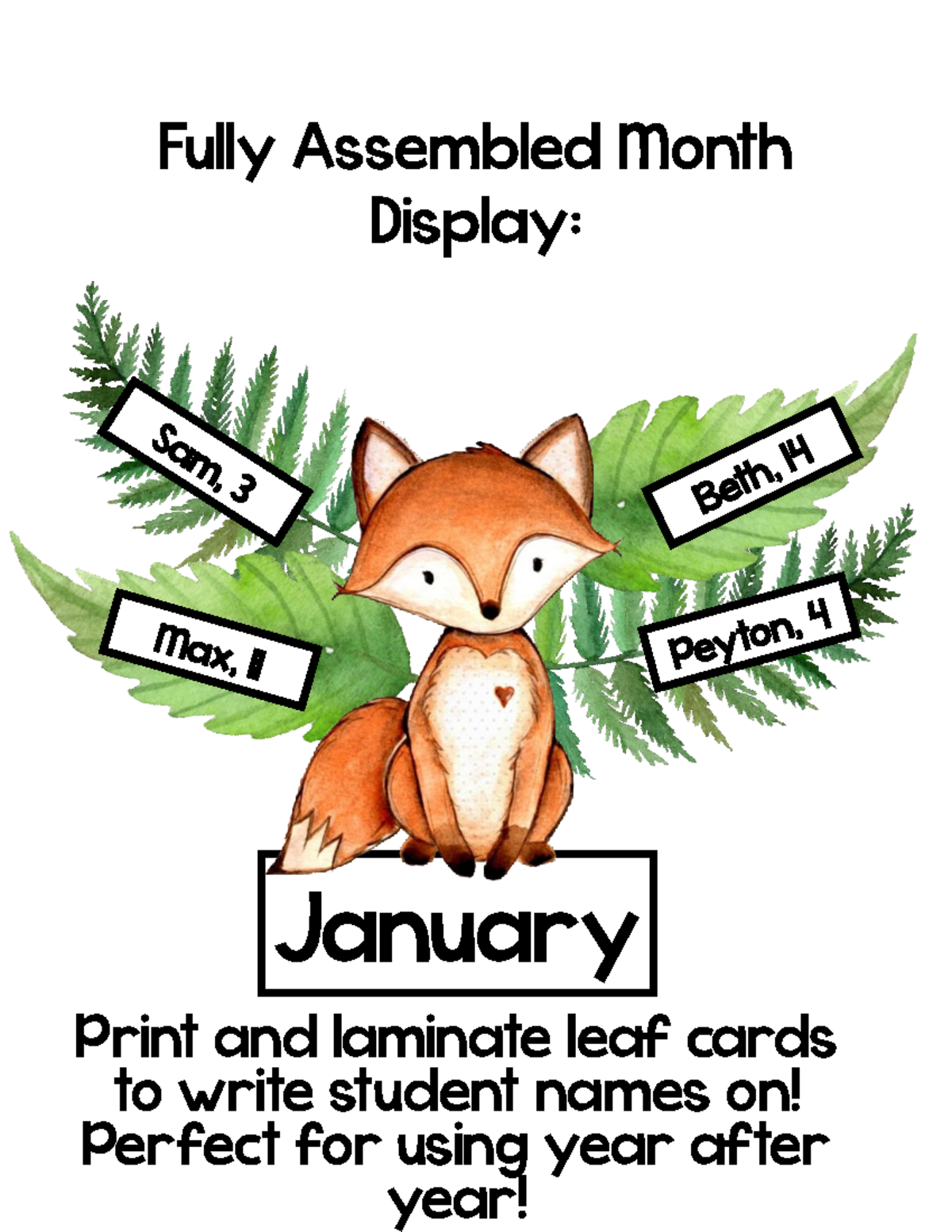 05 - Forest Woodland Birthday Display - ####### Fully Assembled Month ...