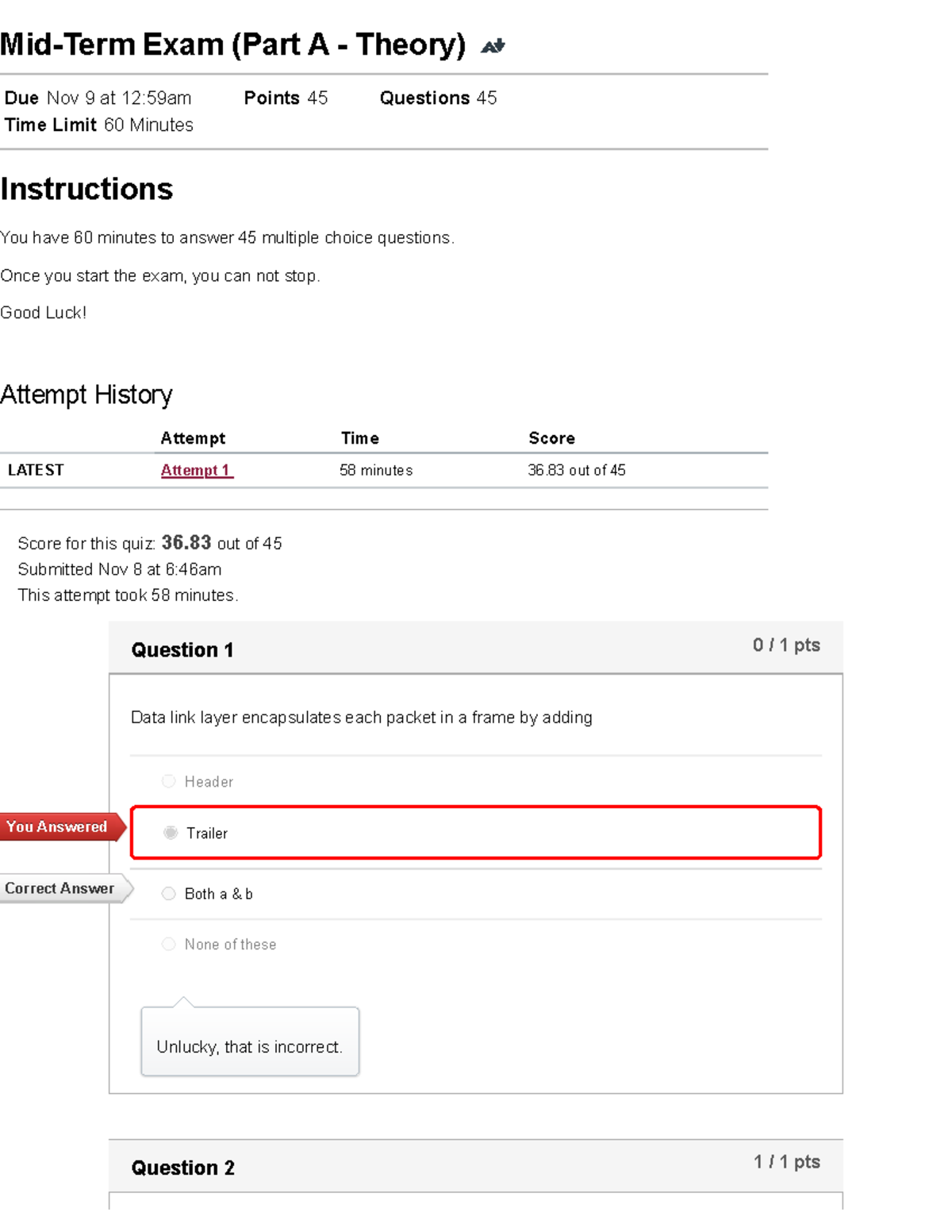Mid Term Exam Part A Theory IFT 266 Network Info Comm Tech 2020 Fall B .pdf - Mid-Term Exam ...