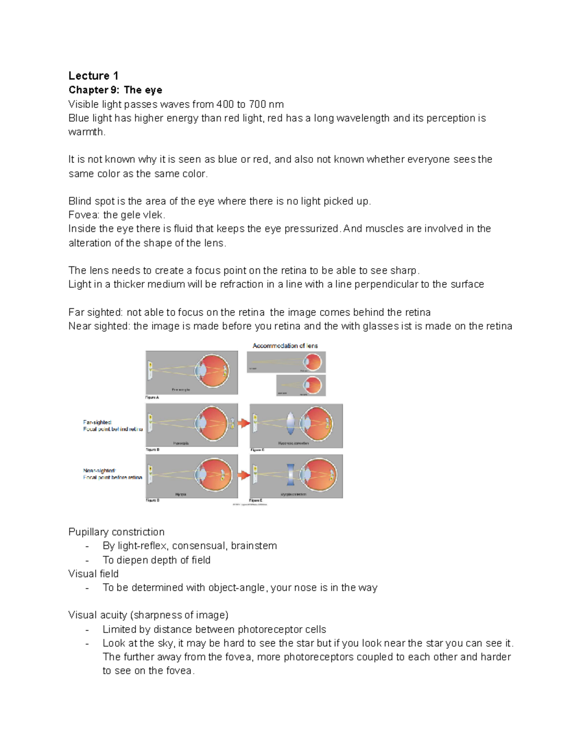 Integrative neurosciences summary lectures - Lecture 1 Chapter 9: The ...