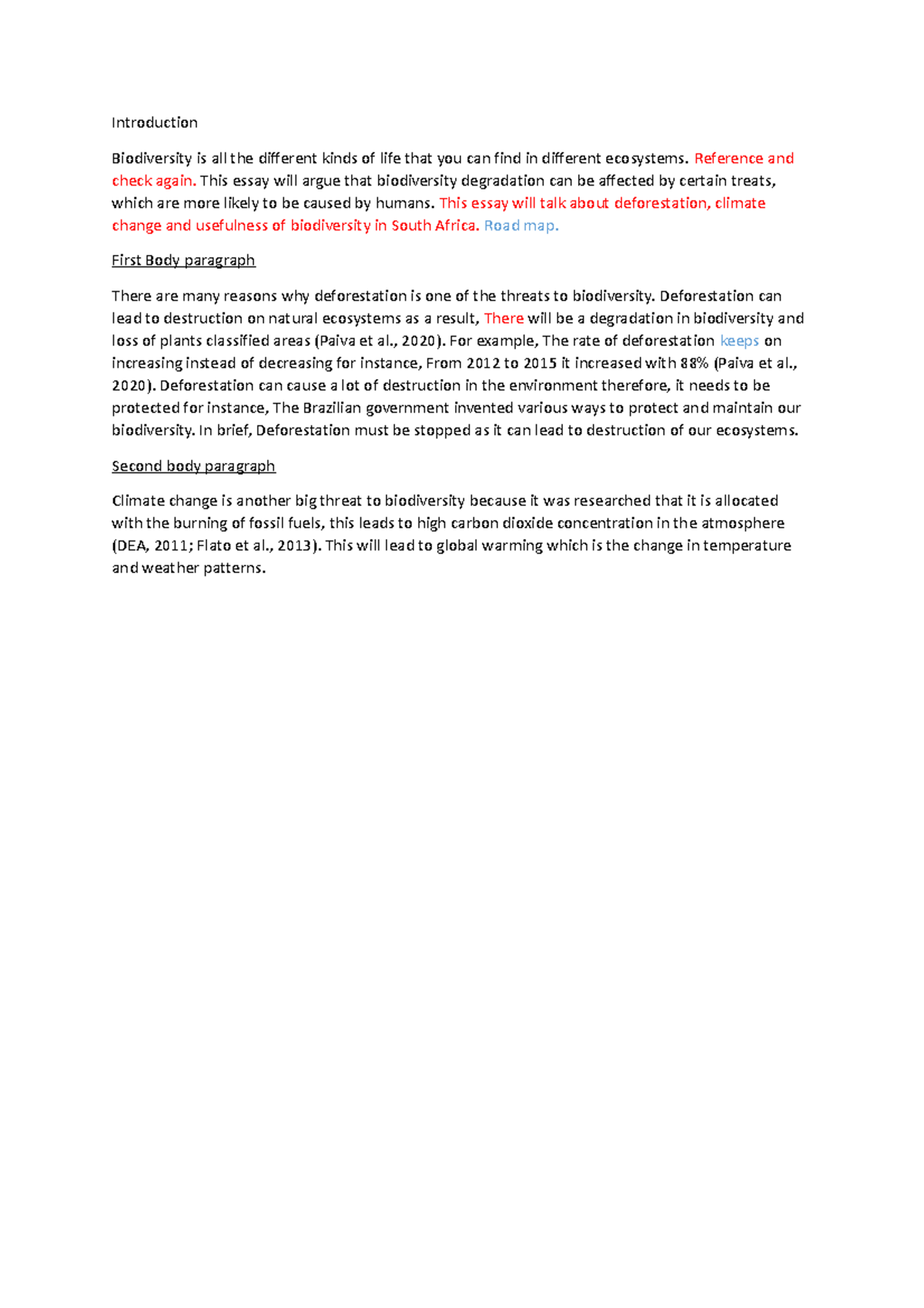 Introduction - summary notes - Introduction Biodiversity is all the ...