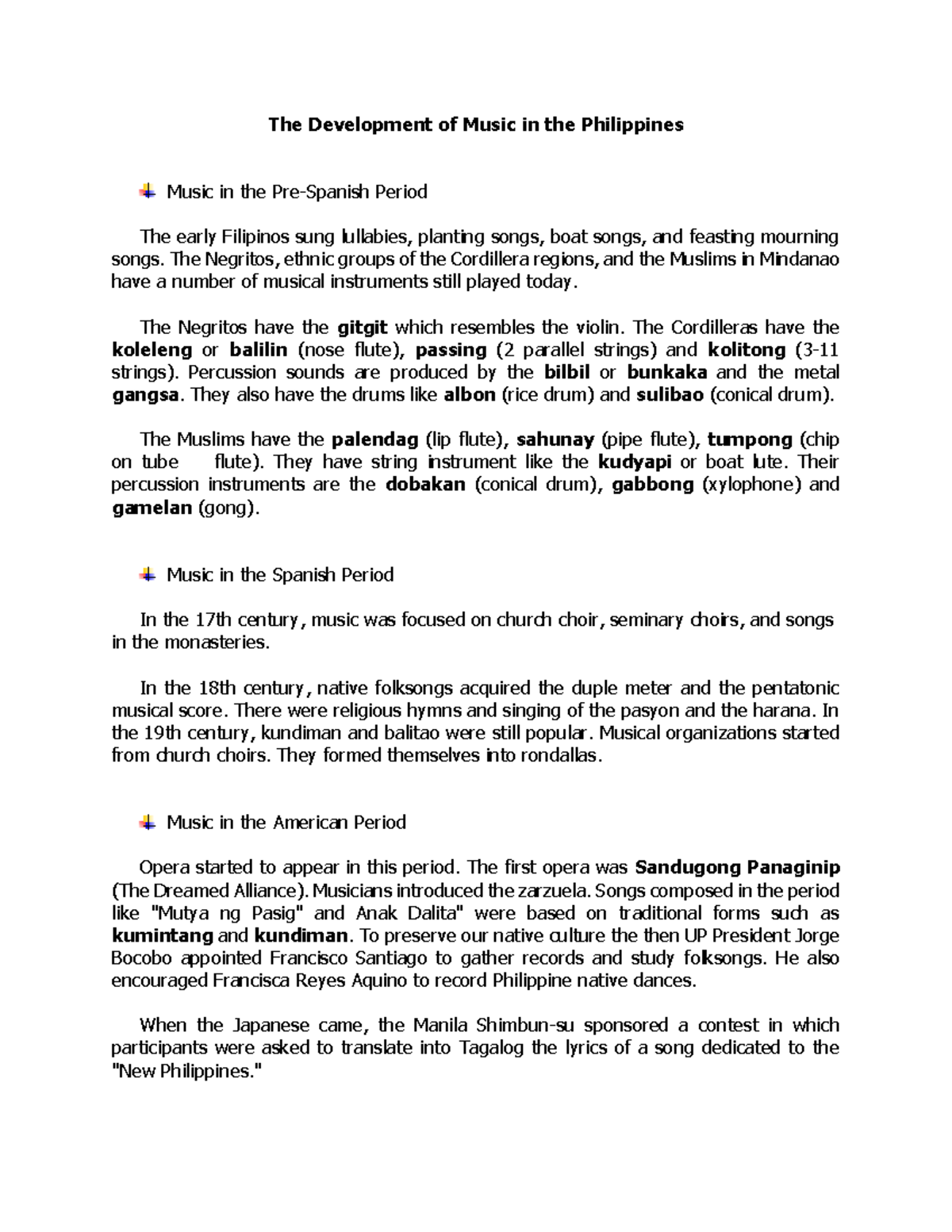 667144633 The Development of Performing Arts in the Philippines - The ...