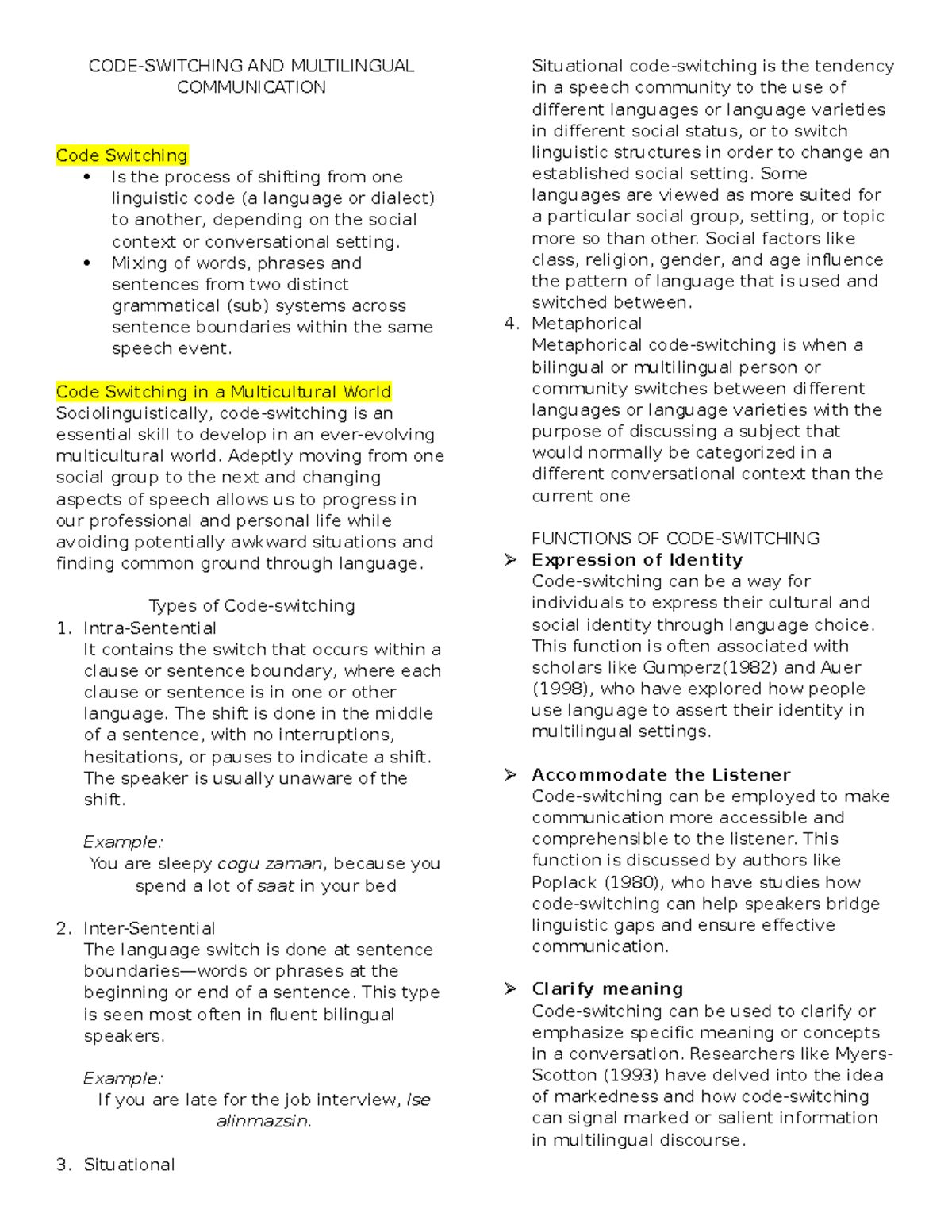 Group 3 Code-Switching - CODE-SWITCHING AND MULTILINGUAL COMMUNICATION ...
