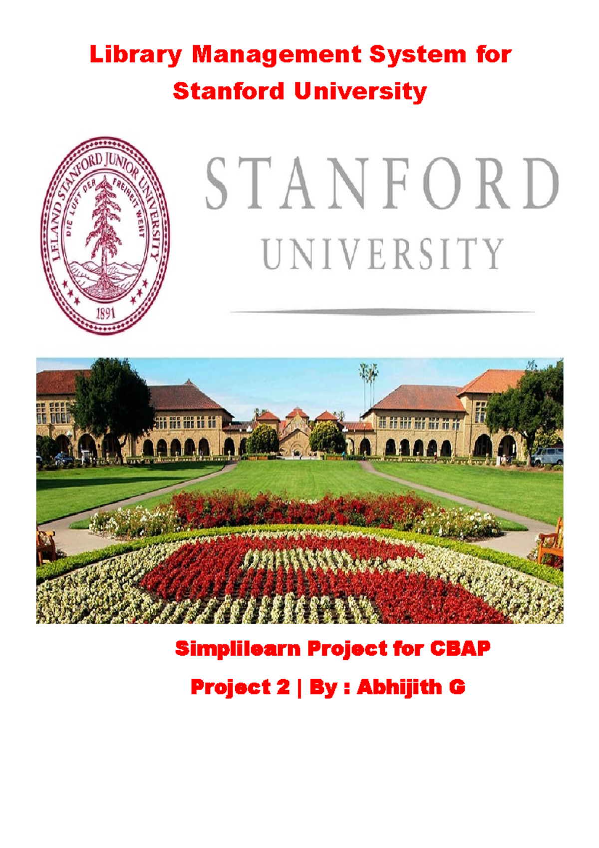 Bhargav project-Stanford-Library - Library Management System for ...