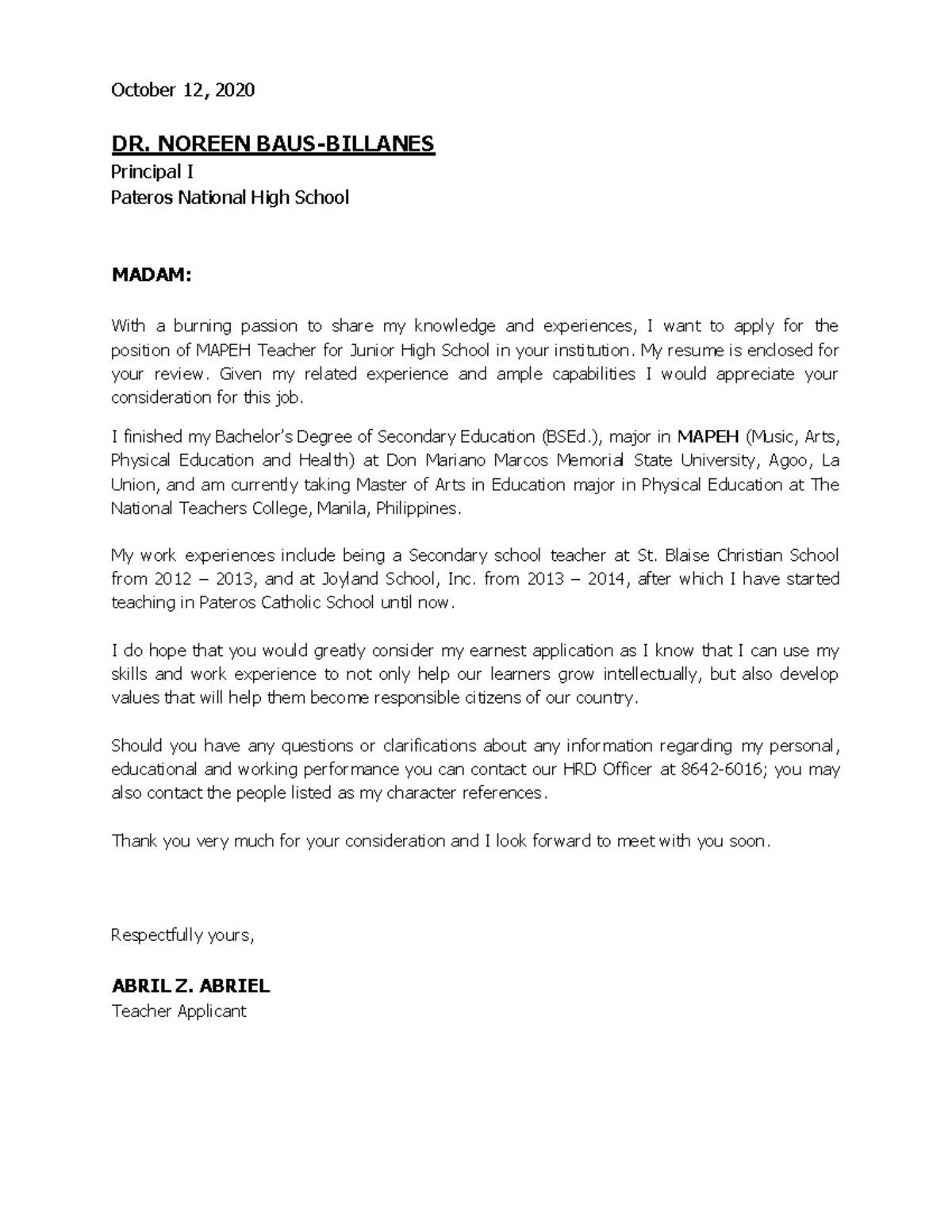 Letter-OF- Intent - letter for application - October 12, 2020 DR ...