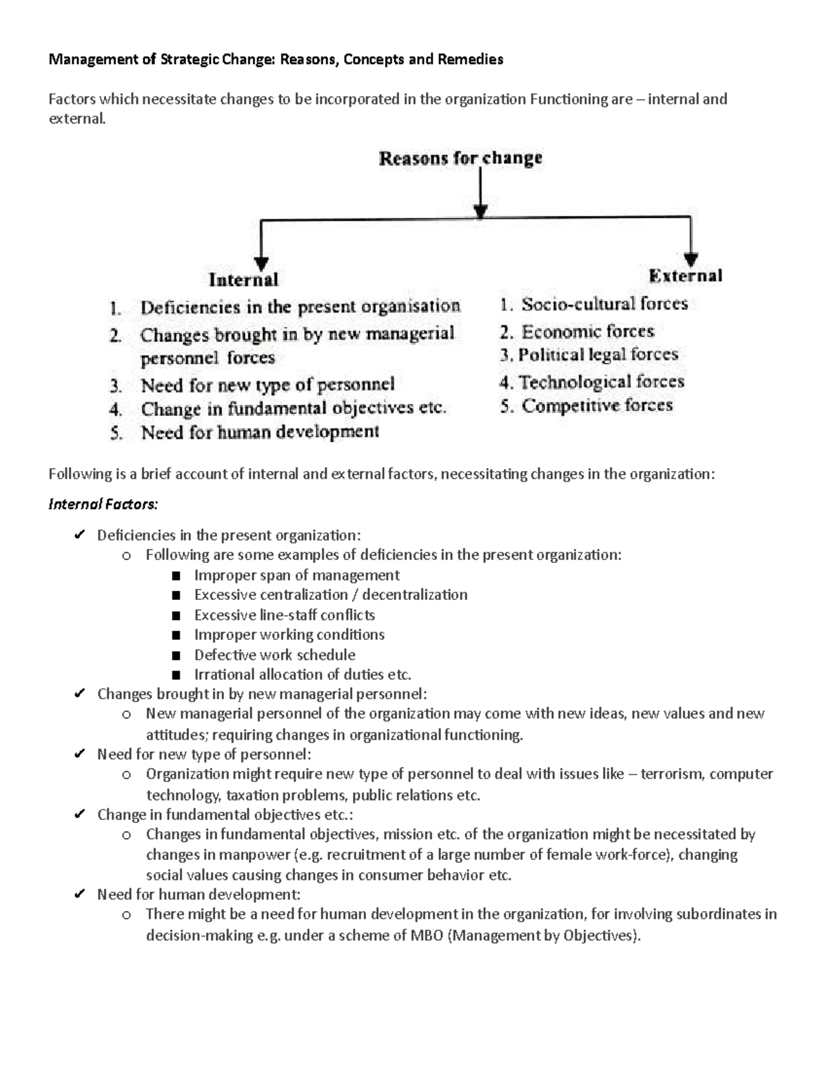3- Reason for Strategy Change - Management of Strategic Change: Reasons ...