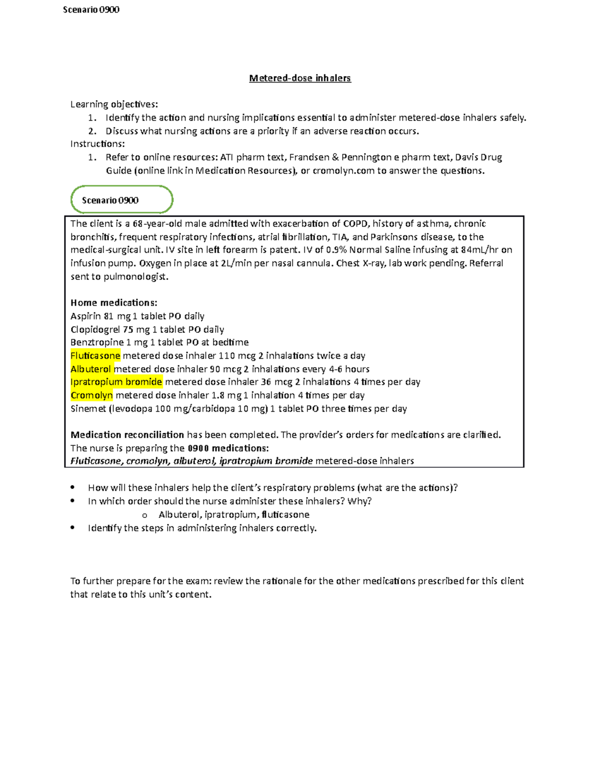 ATI inhalers 22 - Metered-dose inhalers Learning objectives: 1 ...