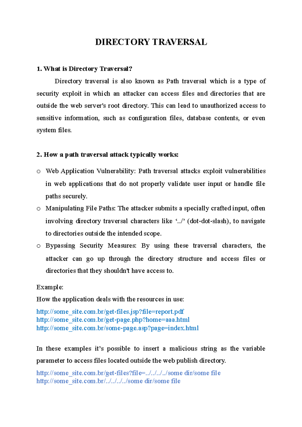 Directory Traversal - Information Security - DIRECTORY TRAVERSAL What ...