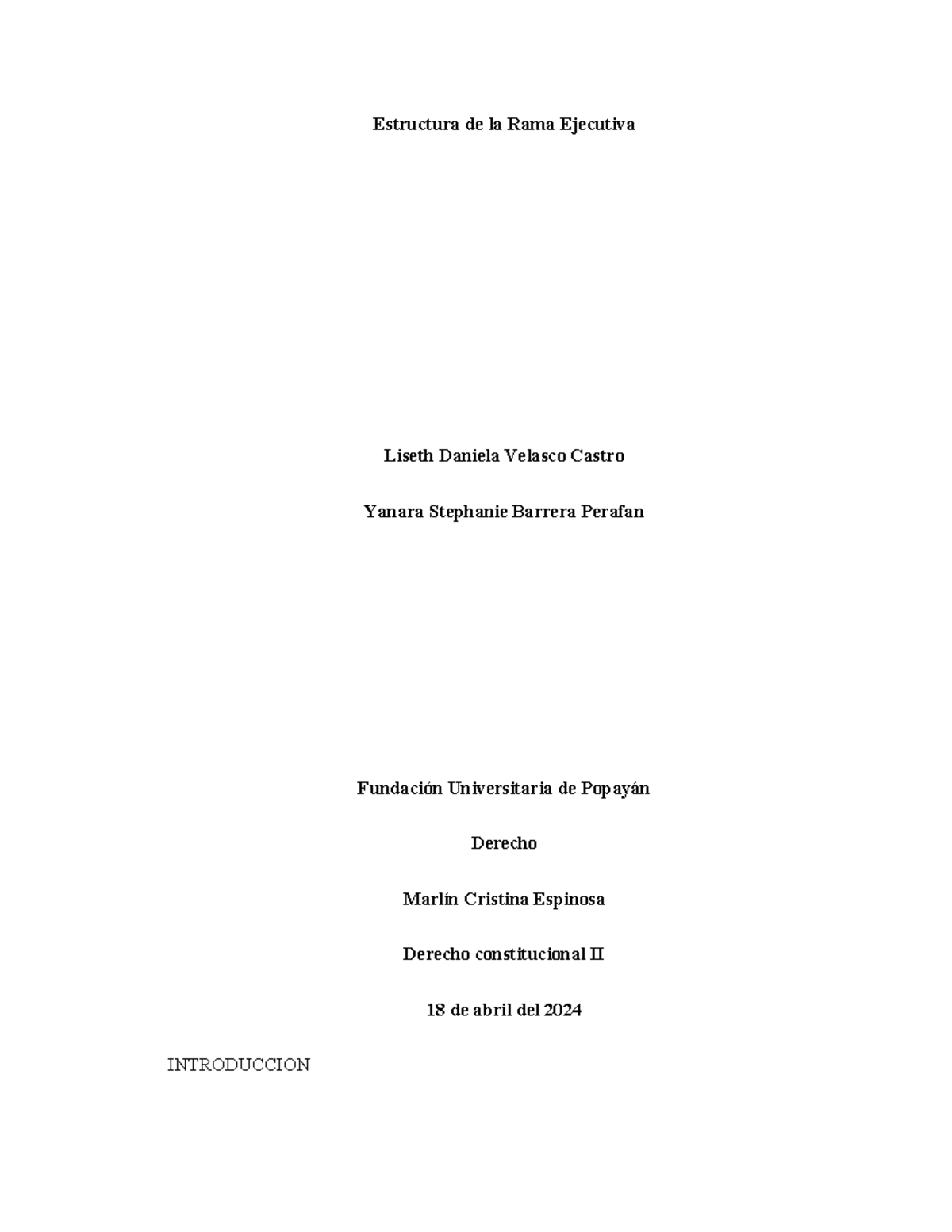 Estructura d la Rama Ejecutiva - Estructura de la Rama Ejecutiva Liseth ...