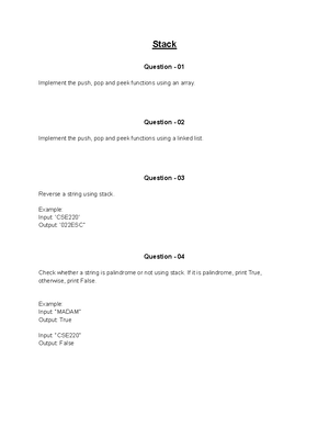 Practice Sheet 4 - Doubly Linked List - Doubly Linked List You can assume your node class is ...