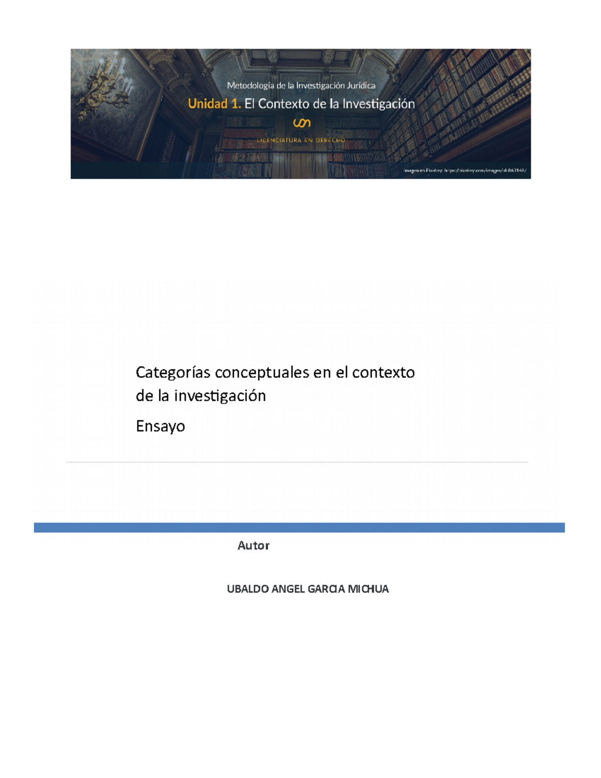 Garciau a2u1 mij - Ensayo sobre la ciencia - Categorías conceptuales en ...