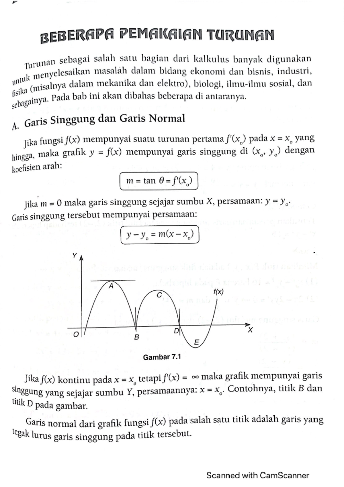 Matematika 2 Pemakaian Turunan - Mathematics - Studocu