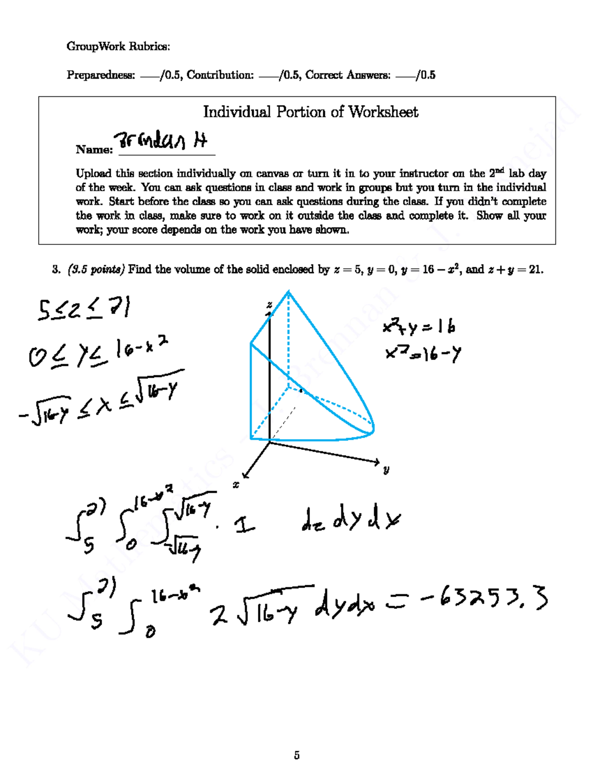 Herrera WS13 - Lesson worksheet - MATH127 - Studocu